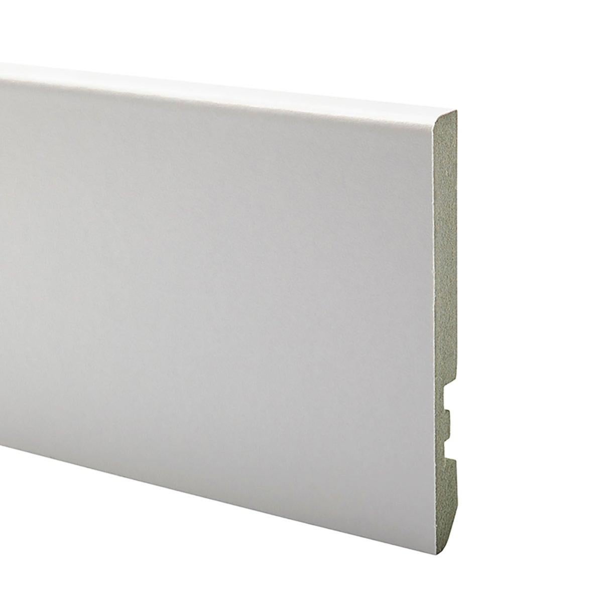 Battiscopa in mdf verniciato bianco spessore 10 x H 80 x L 2400 mm, 5 ...