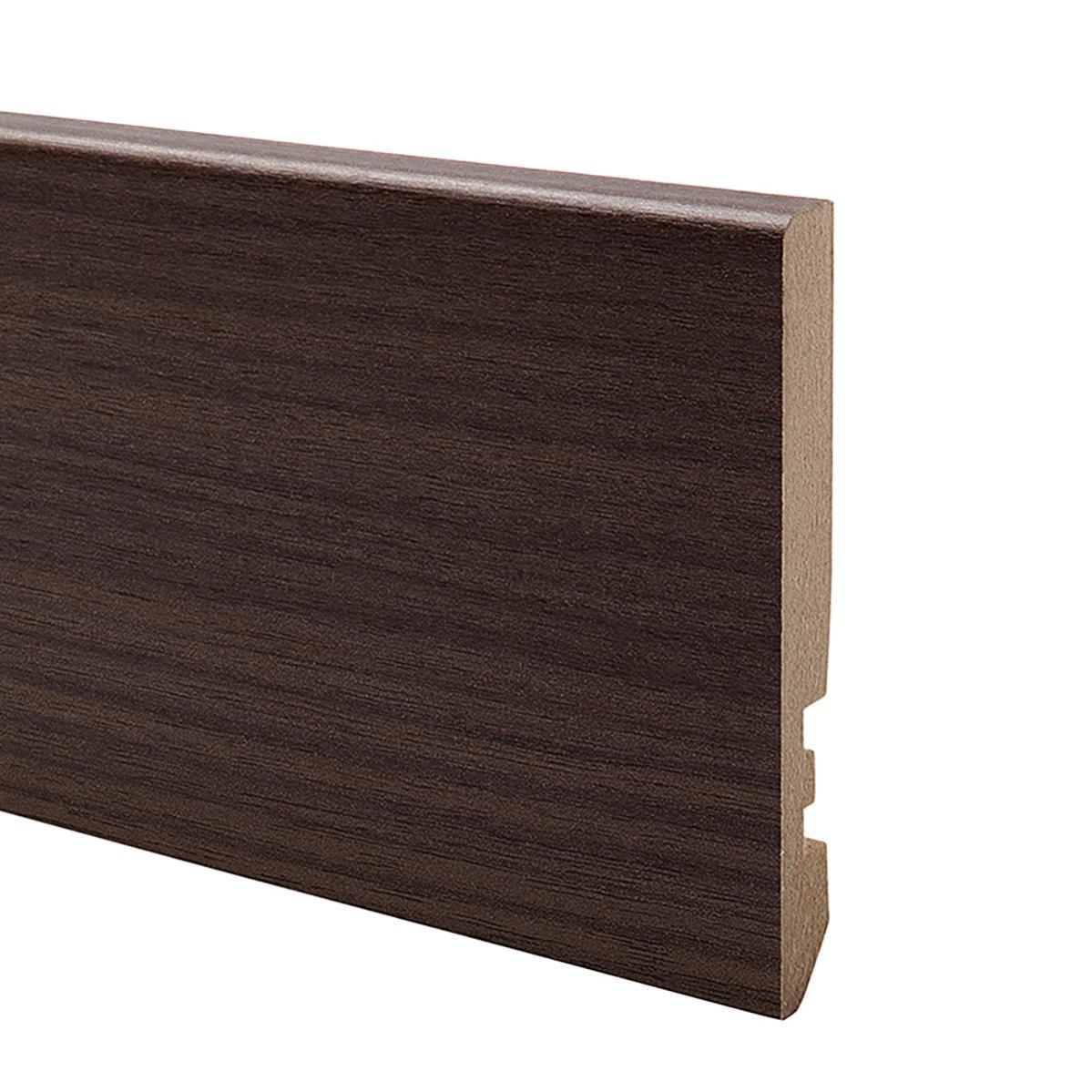 Battiscopa in mdf verniciato noce spessore 10 x H 80 x L 2200 mm, 5 ...