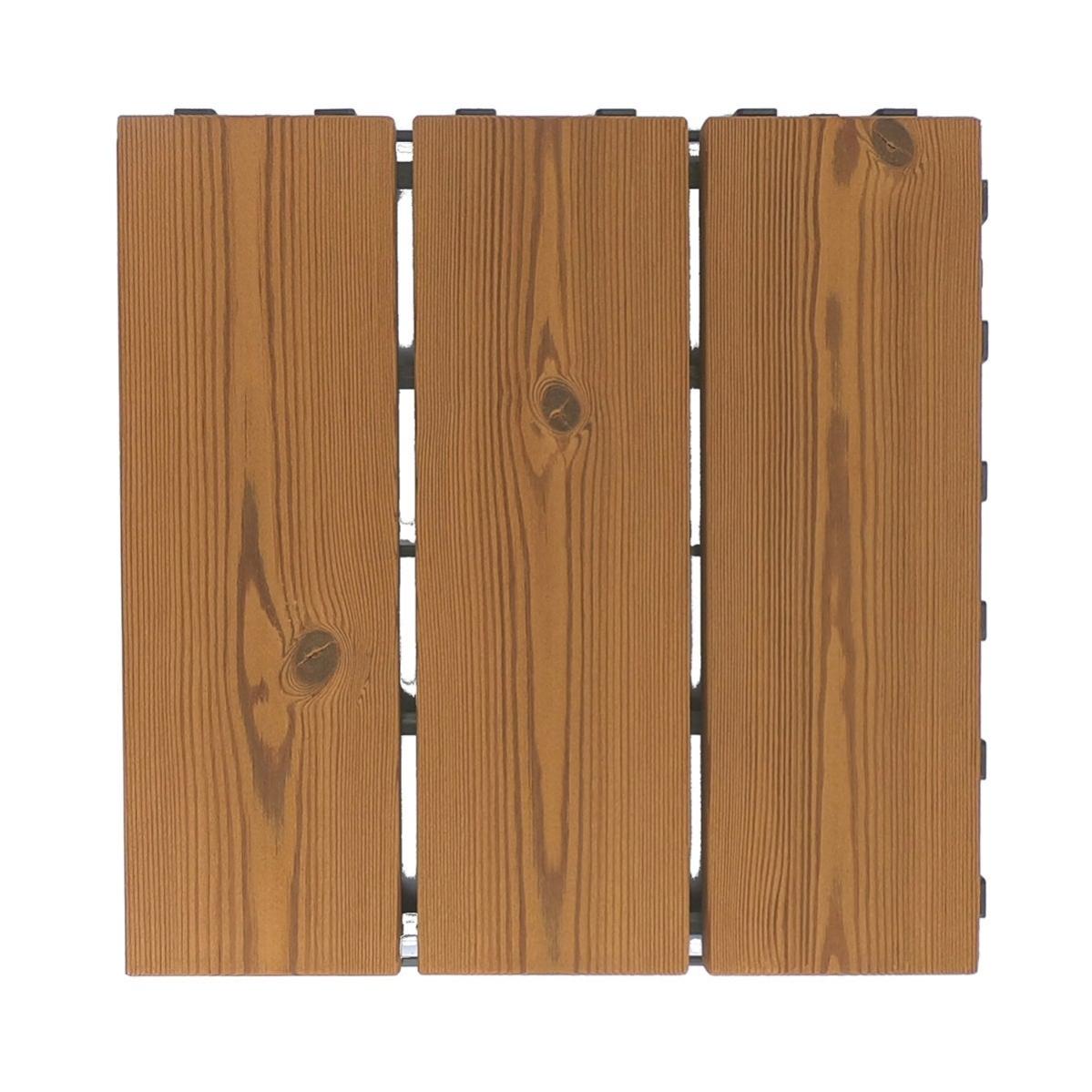 Piastrelle ad incastro ONEK Thermowood in legno pino scandinavo 30 x 30 ...