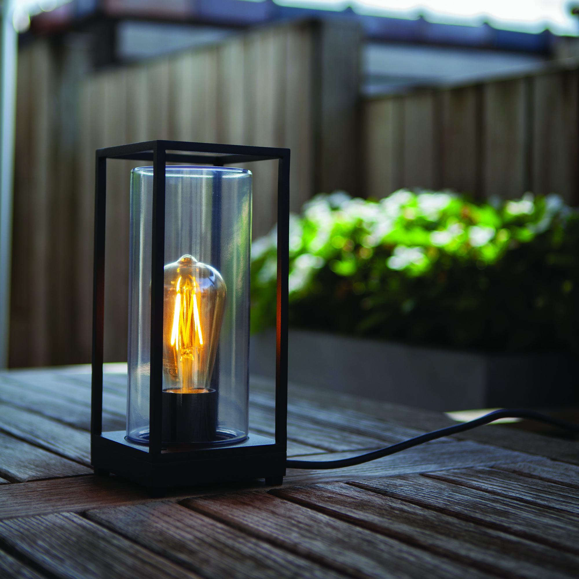 Cubo luminoso da esterno Flair H 27.2 cm, in alluminio, E27 MAX 40WW ...