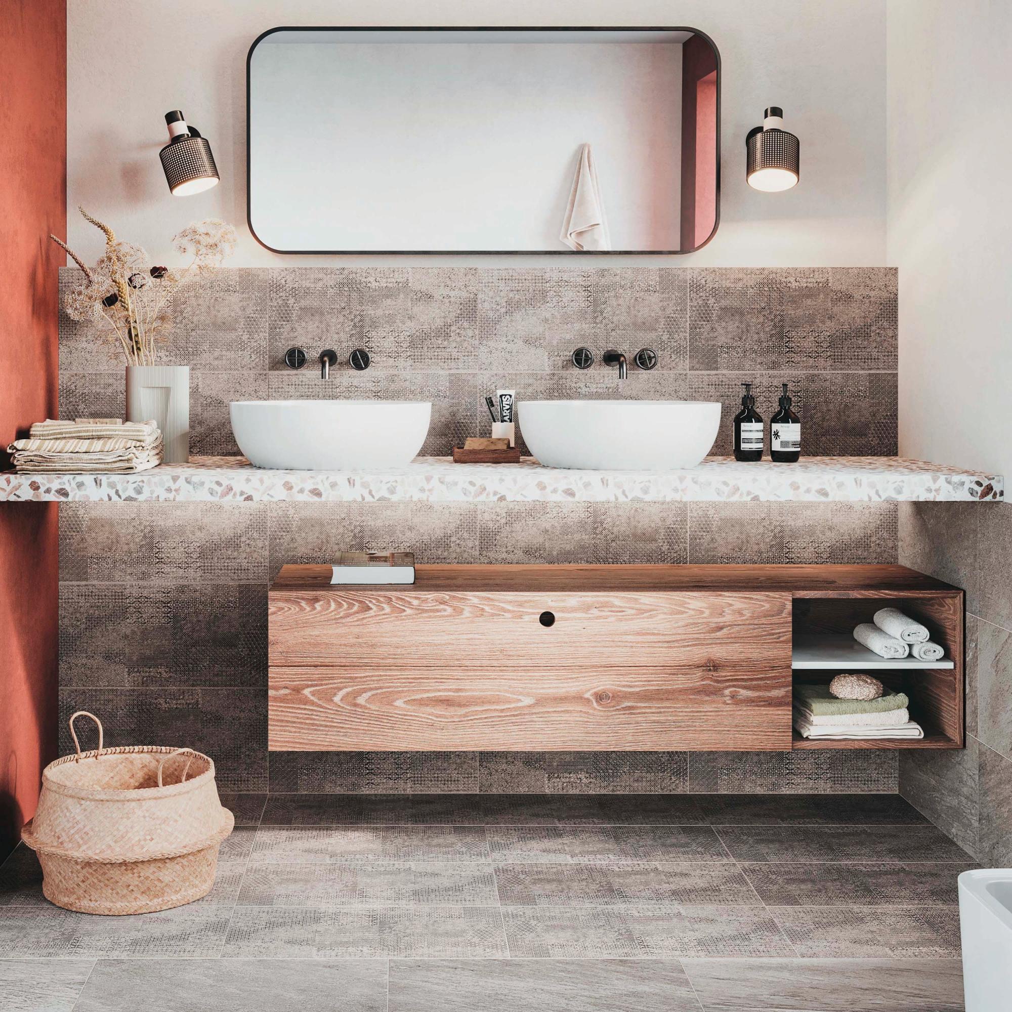 Gres porcellanato per interno 30x60 effetto pietra sp. 8 mm Regent ...