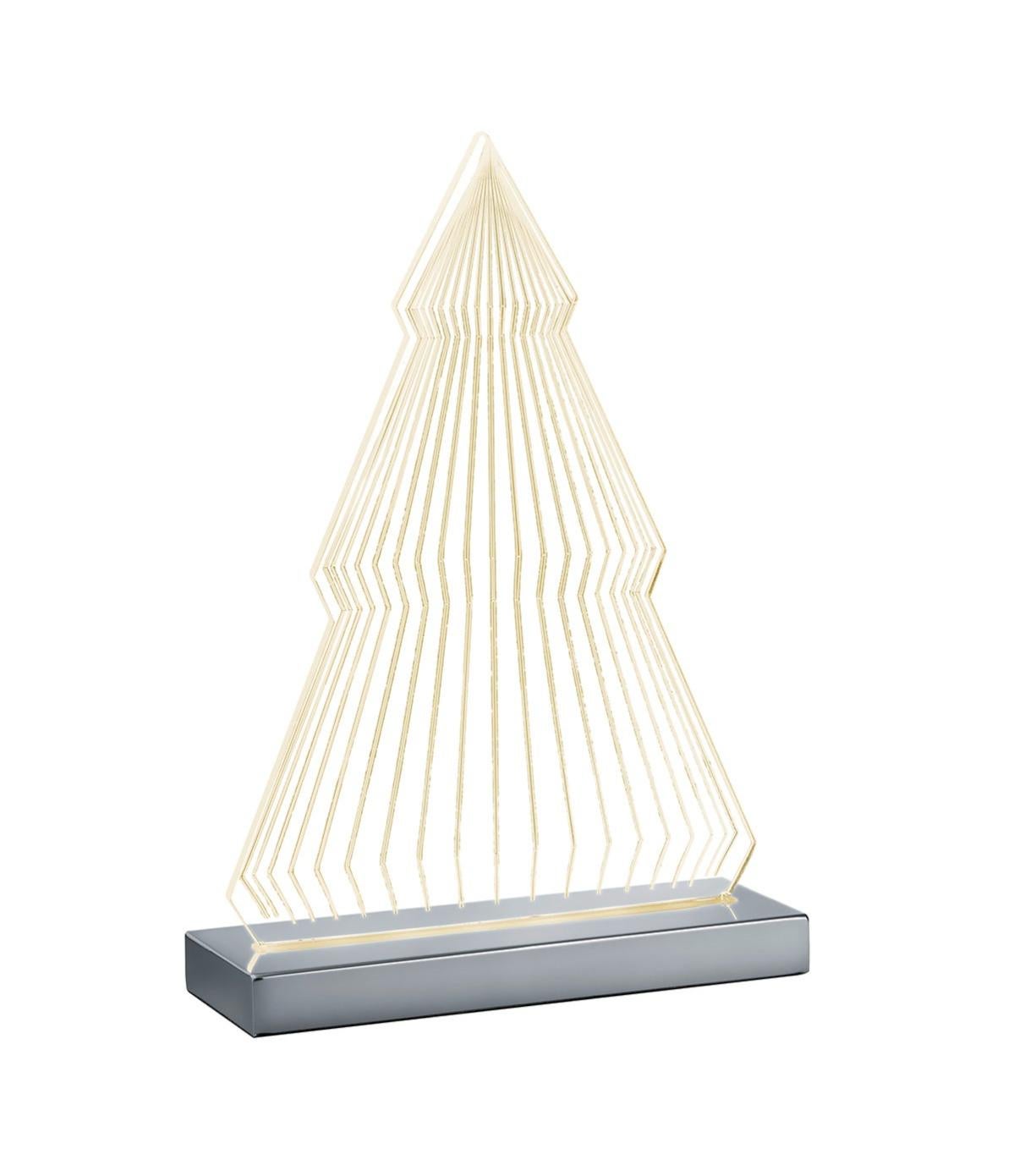 Lampada da comodino LED Albero touch cromato lucido rosso giallo bianco ...