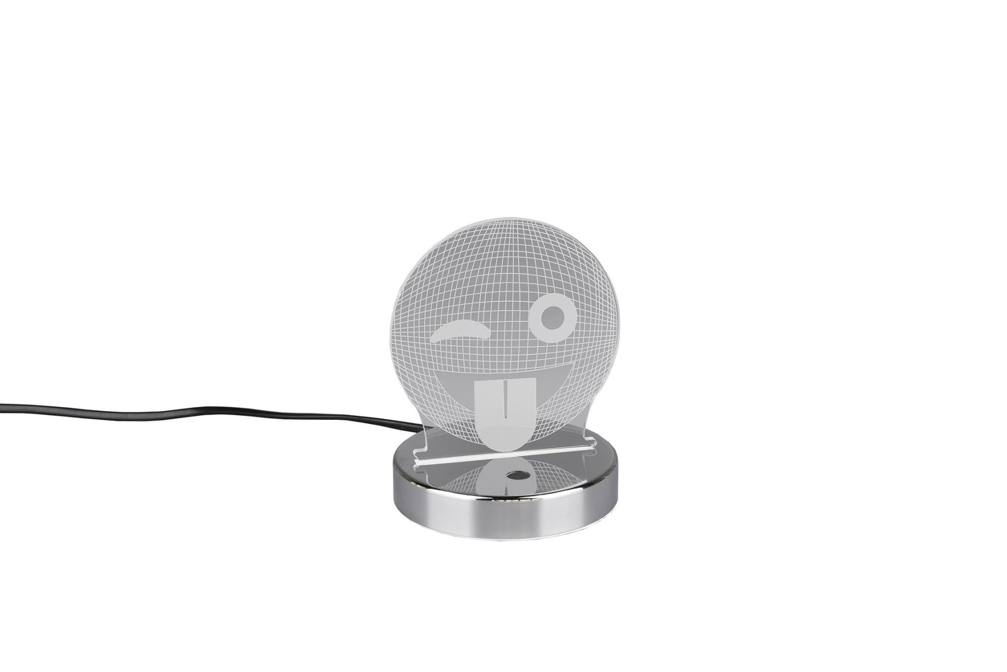 Lampada da comodino LED Smiley touch cromato lucido CCT | Leroy Merlin