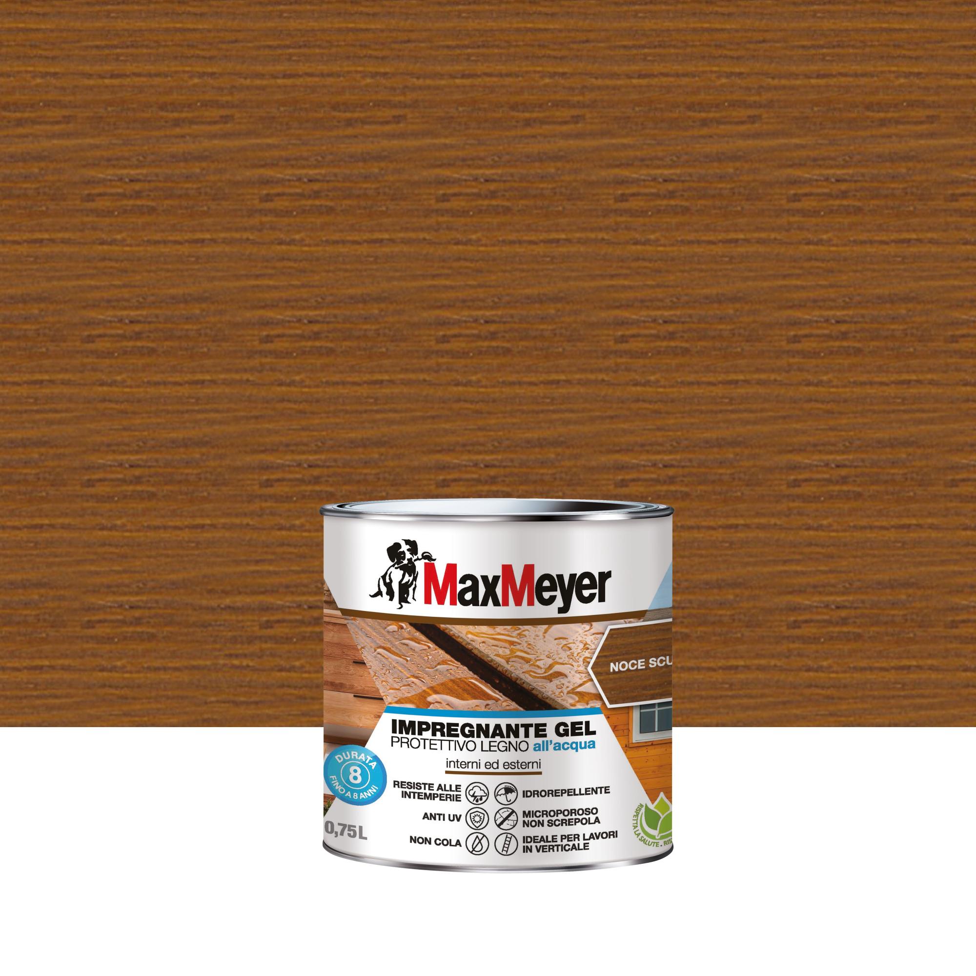 Impregnante per legno da esterno a base acqua MAX MEYER noce scuro, 0. ...