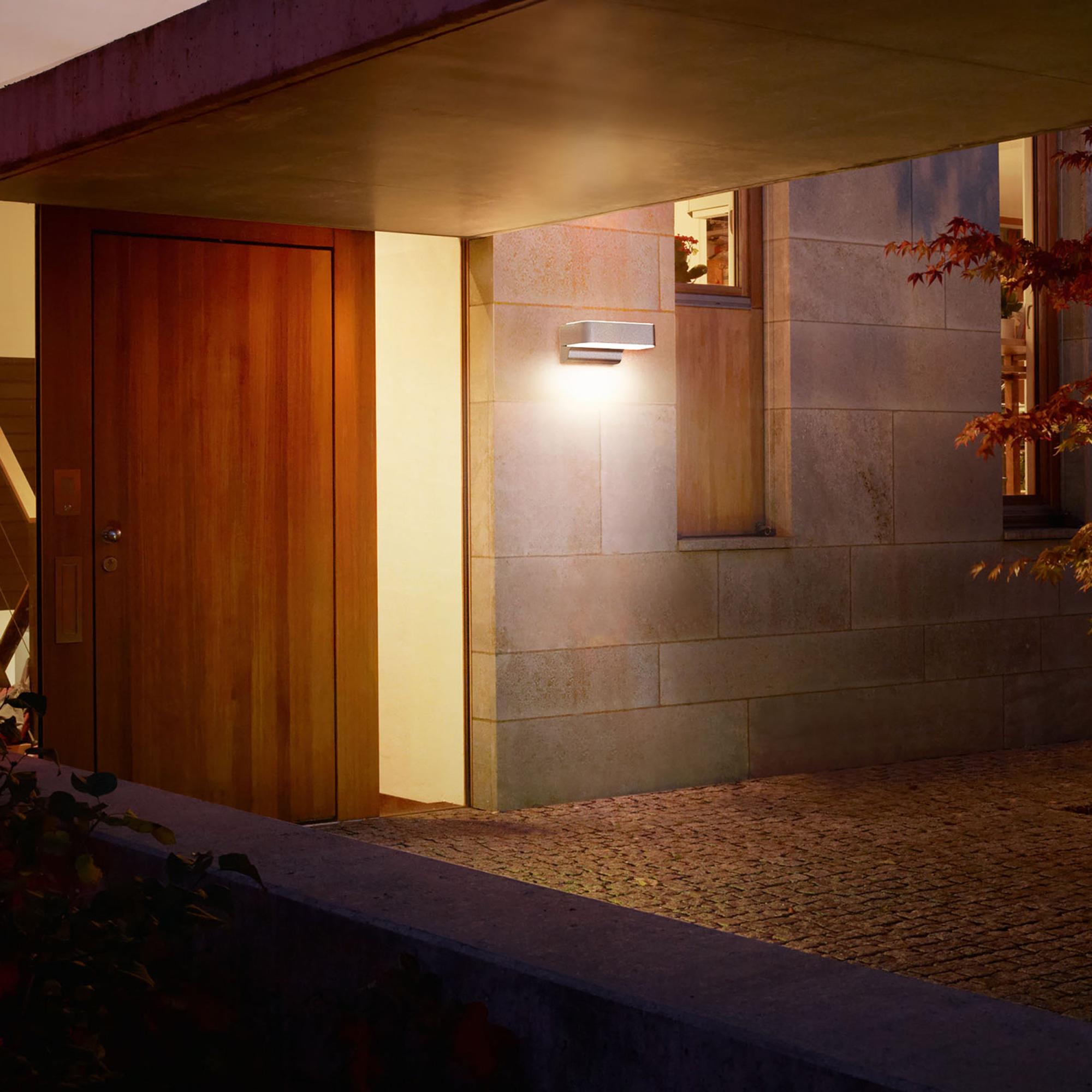 Applique smart L 800 MC LED dimmerabile in policarbonato, grigio ...