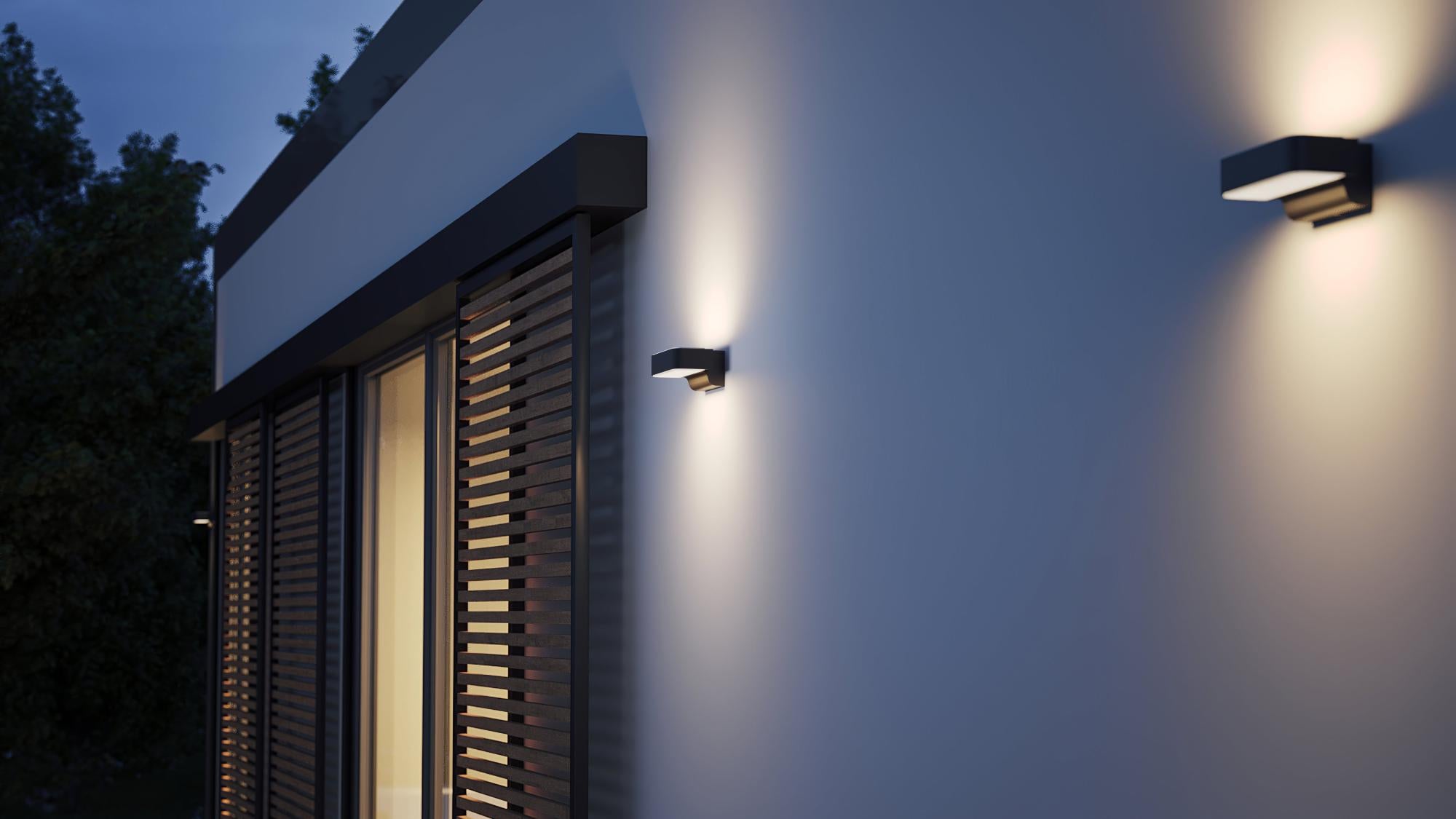 Applique smart L 810 MC LED dimmerabile in policarbonato, grigio ...