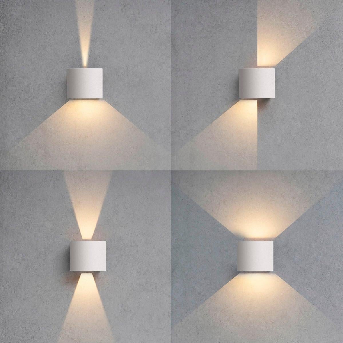 Applique Marbella LED bianco, in alluminio, 2 luci BOTLIGHTING | Leroy ...