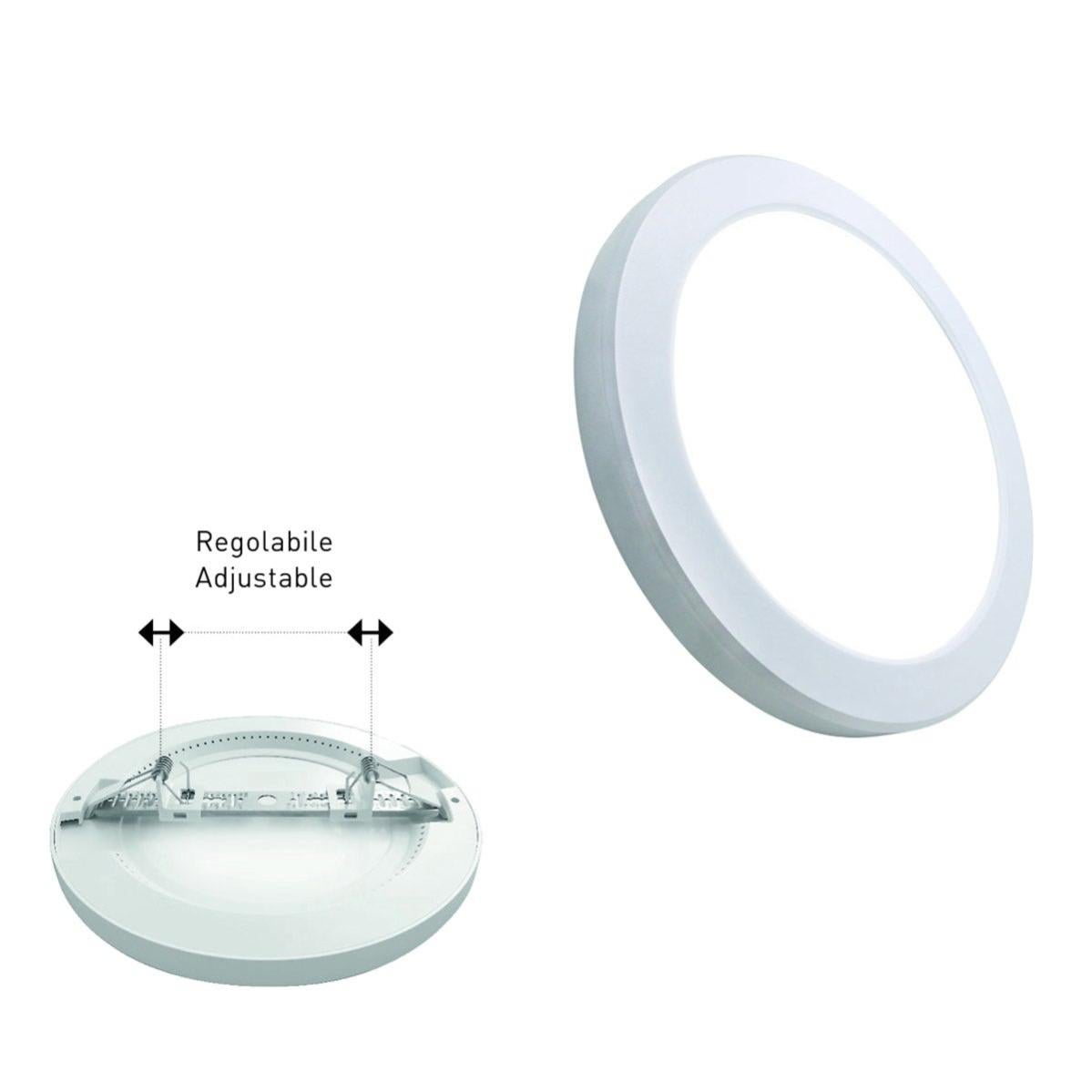 Faretto da incasso LED Oslo tondo bianco, foro incasso 65-205 cm luce ...