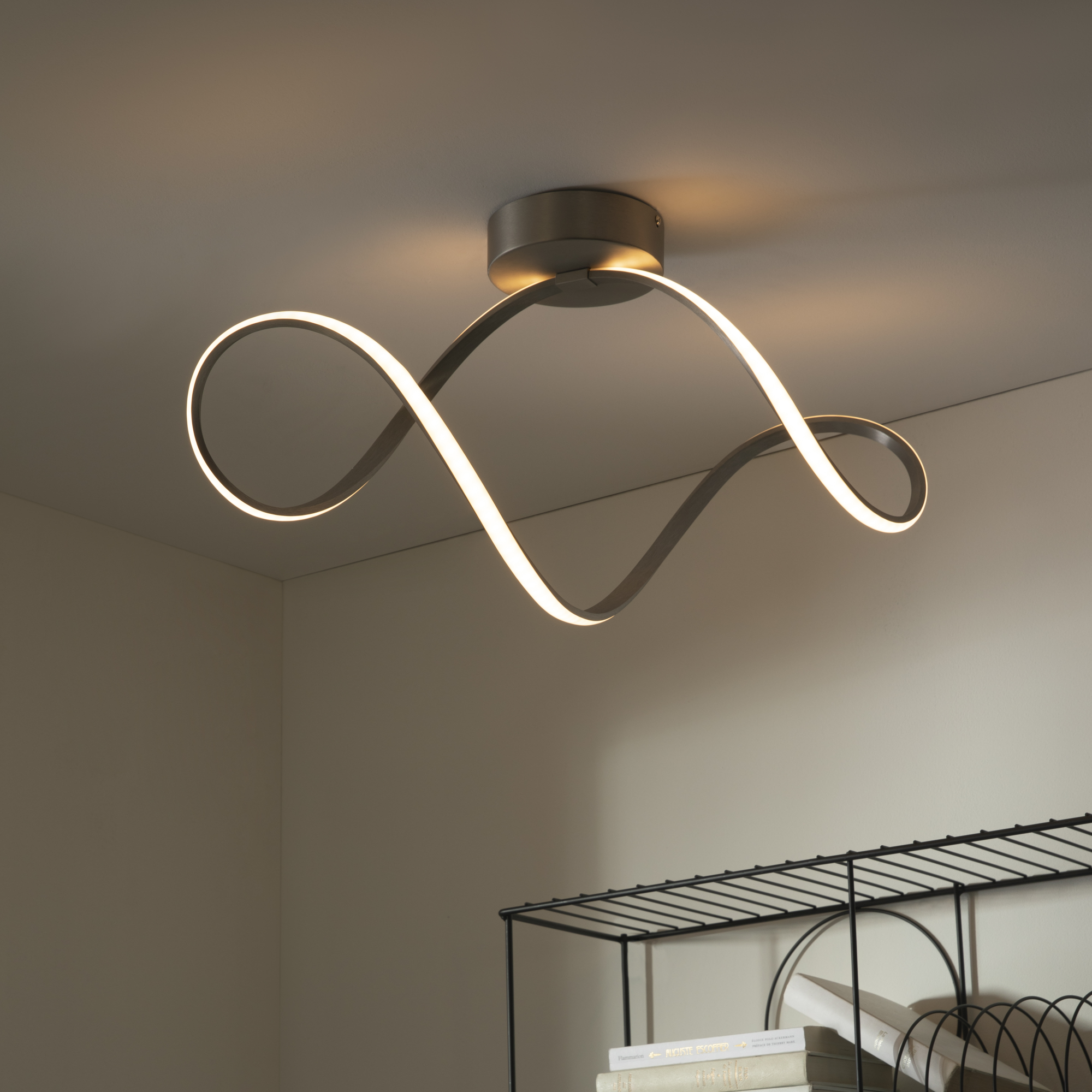 Plafoniera moderno LED Irena, argento 35x cm, luce CCT dimmerabile ...
