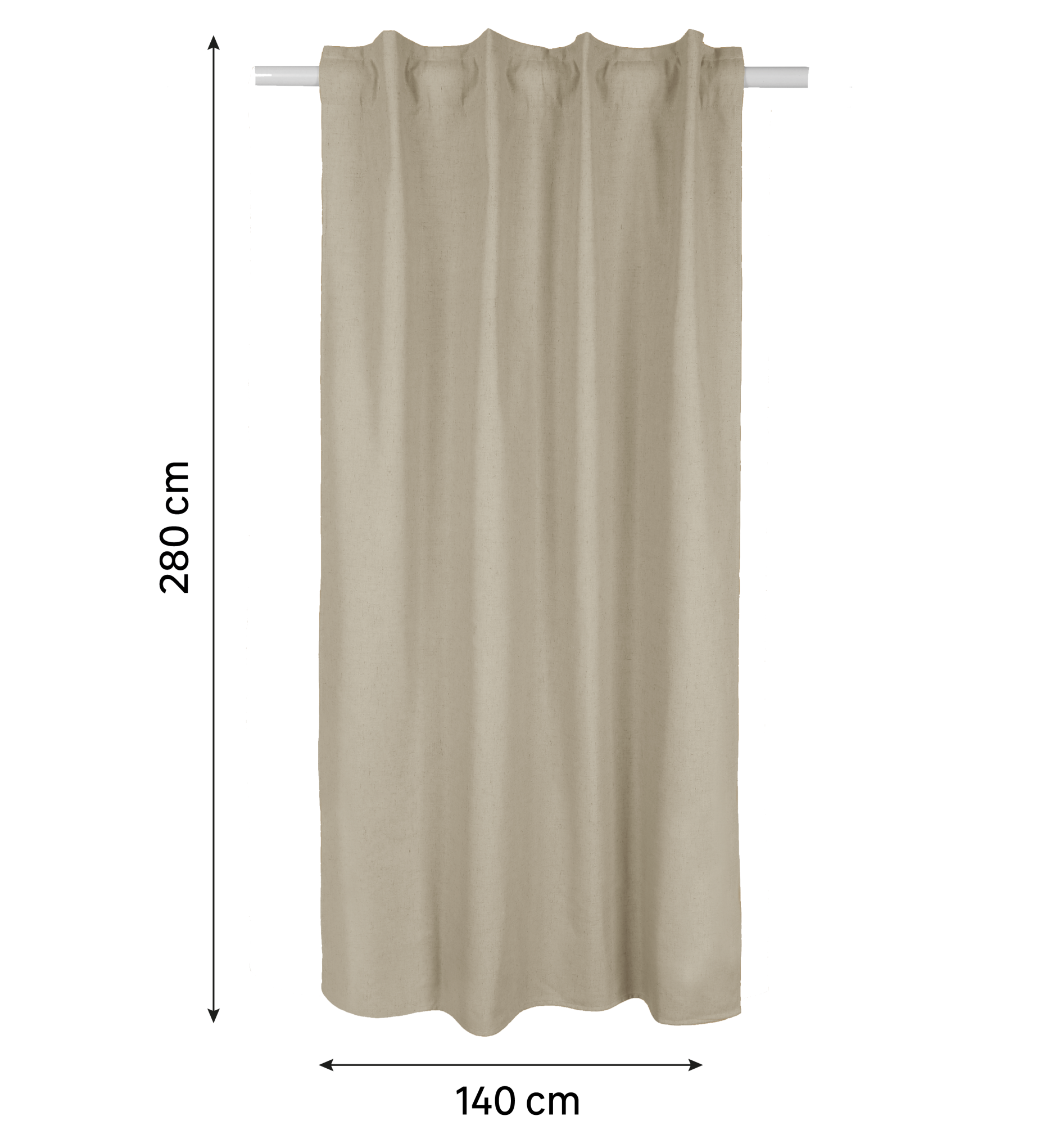 Tenda occultante INSPIRE Aleyna beige, nastro arricciatura automatica ...