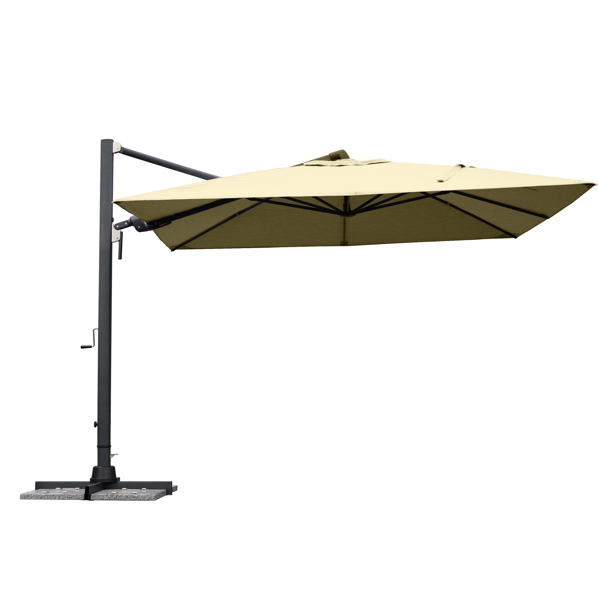 Ombrellone decentrato Sombra NATERIAL L 394 x 300 cm con telo beige | Leroy Merlin