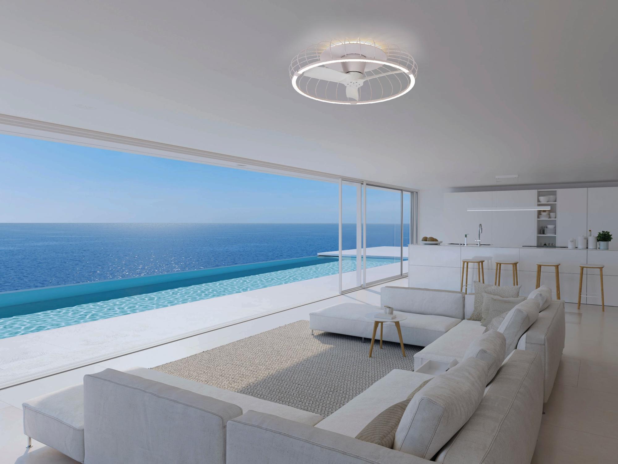 Ventilatore da soffitto con pale invisibili con luce inclusa Nature ...