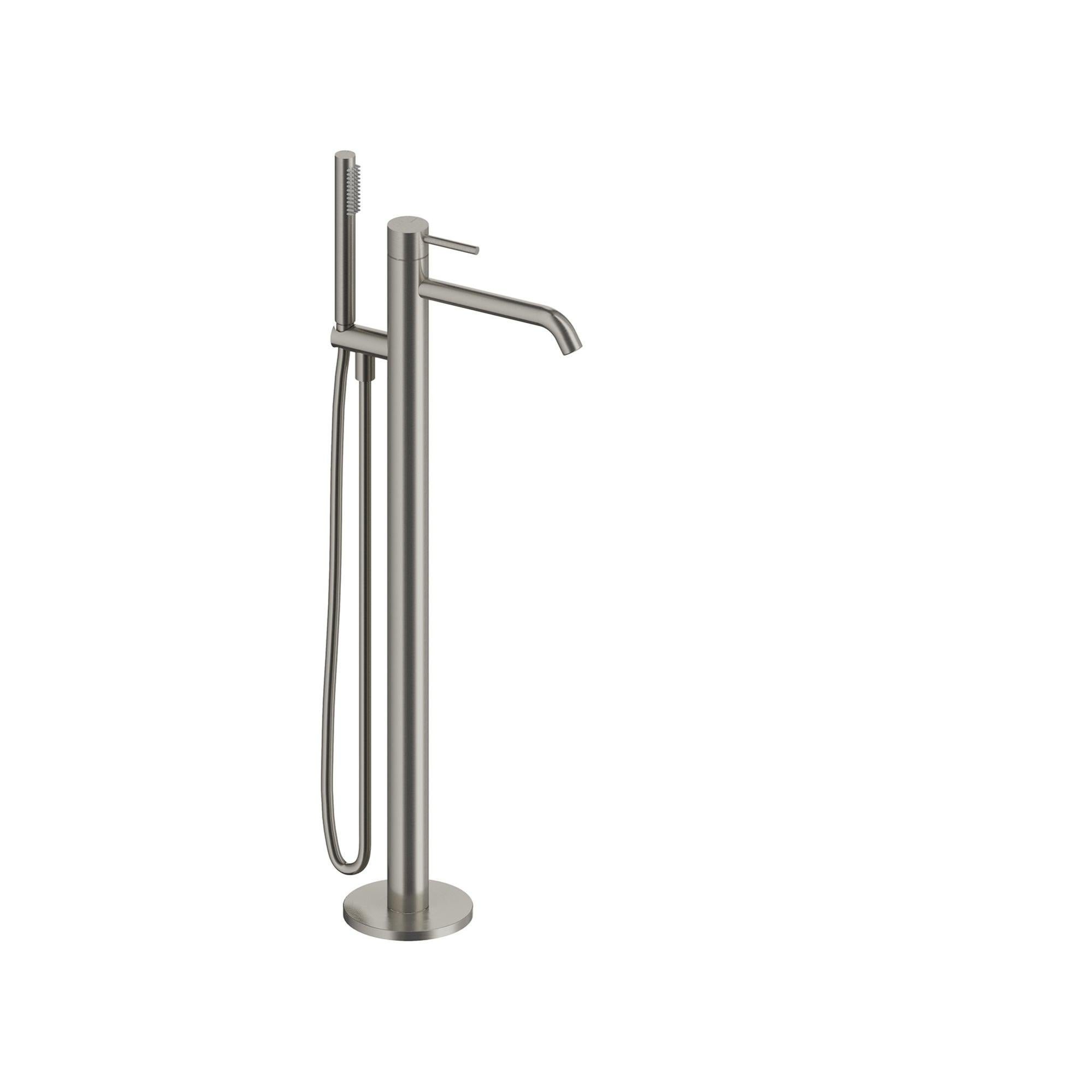 Rubinetto per vasca Loop grigio spazzolato SANYCCES | Leroy Merlin