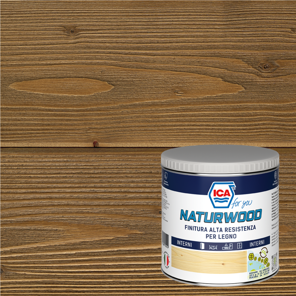 Vernice per legno da interno ICA FOR YOU NATURWOOD rovere opaco 0.5 lt ...