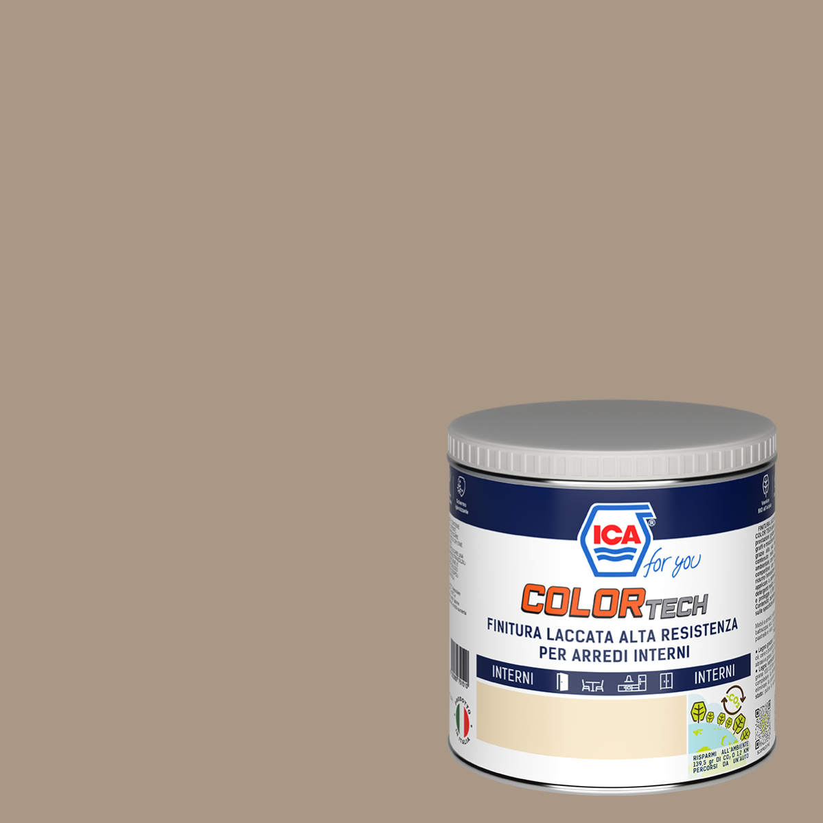 Vernice per legno ICA FOR YOU COLOR TECH beige rosato opaco 0.5 lt ...