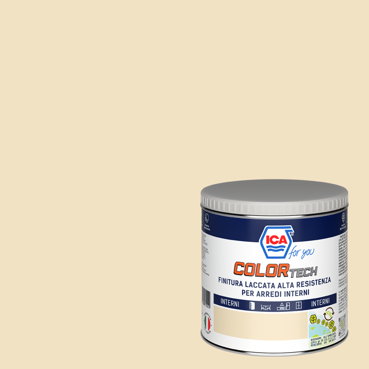 Vernice per legno ICA FOR YOU COLOR TECH beige sabbia opaco 0.5 lt ...