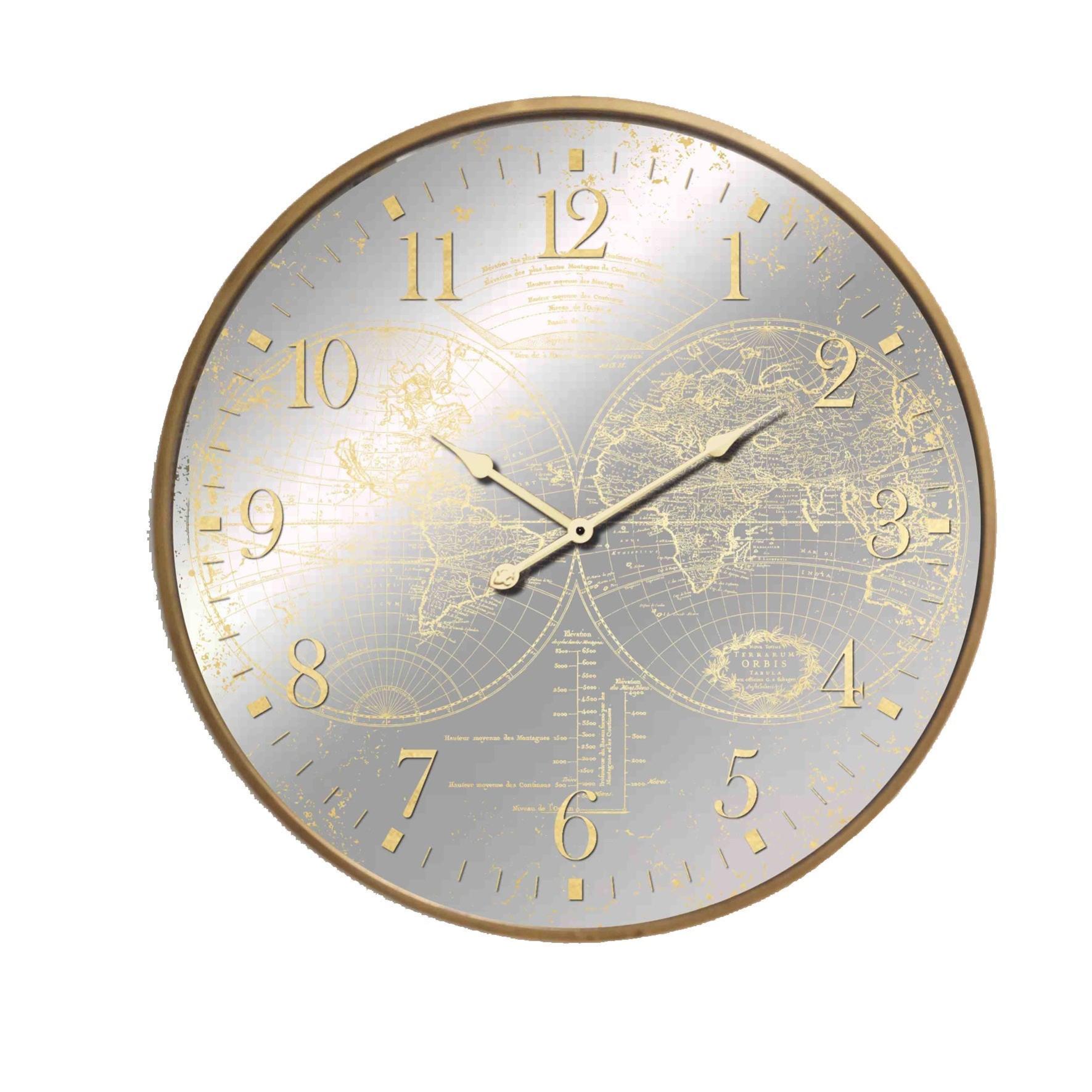 Orologio World in metallo, dorato Ø 60 cm | Leroy Merlin