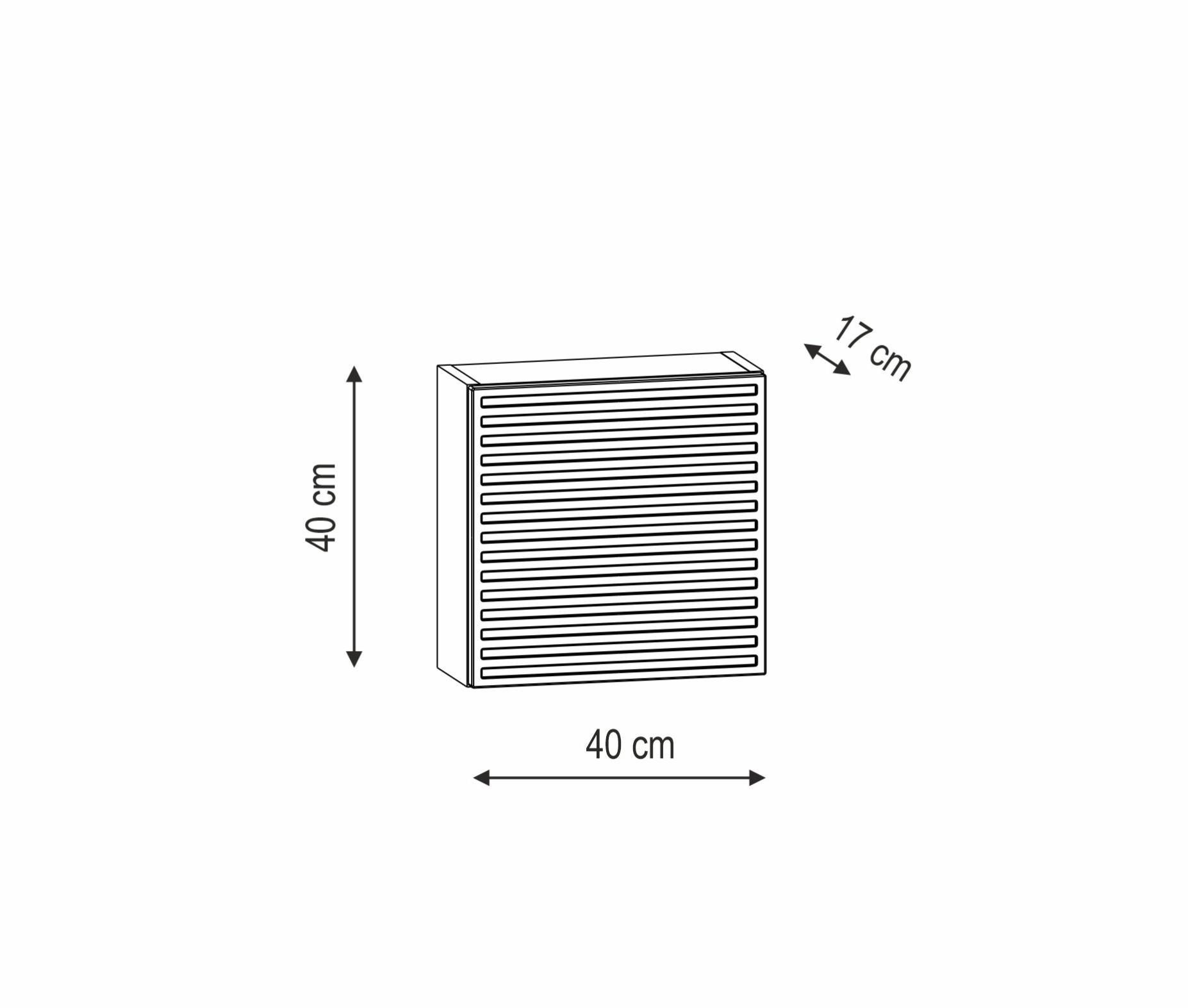 Pensile per mobile bagno Pixel 1 anta L 40 x P 17 x H 40 cm laccato ...