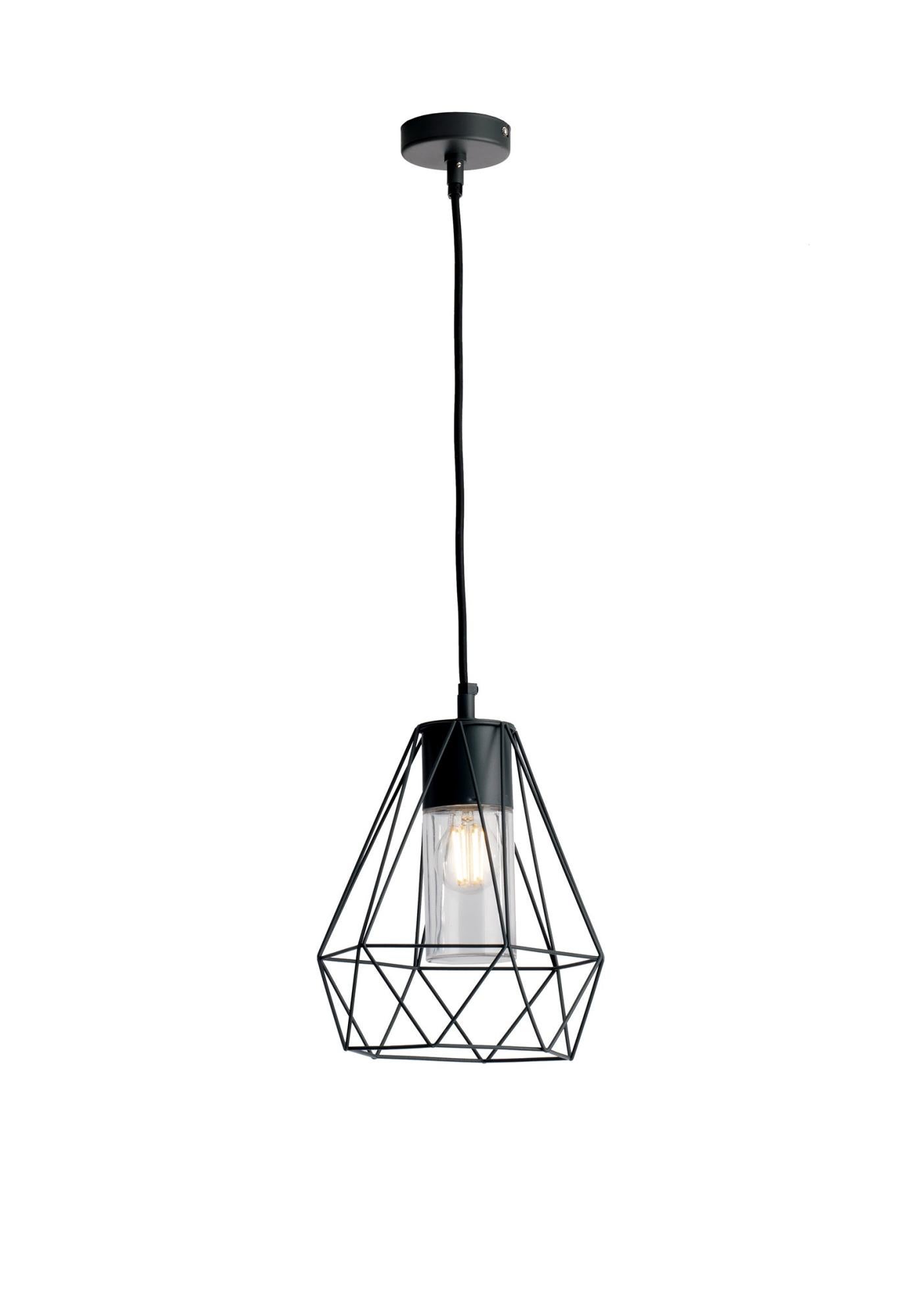 Lampadario Design Mandala nero in acciaio, D. 20 cm, INTEC | Leroy Merlin