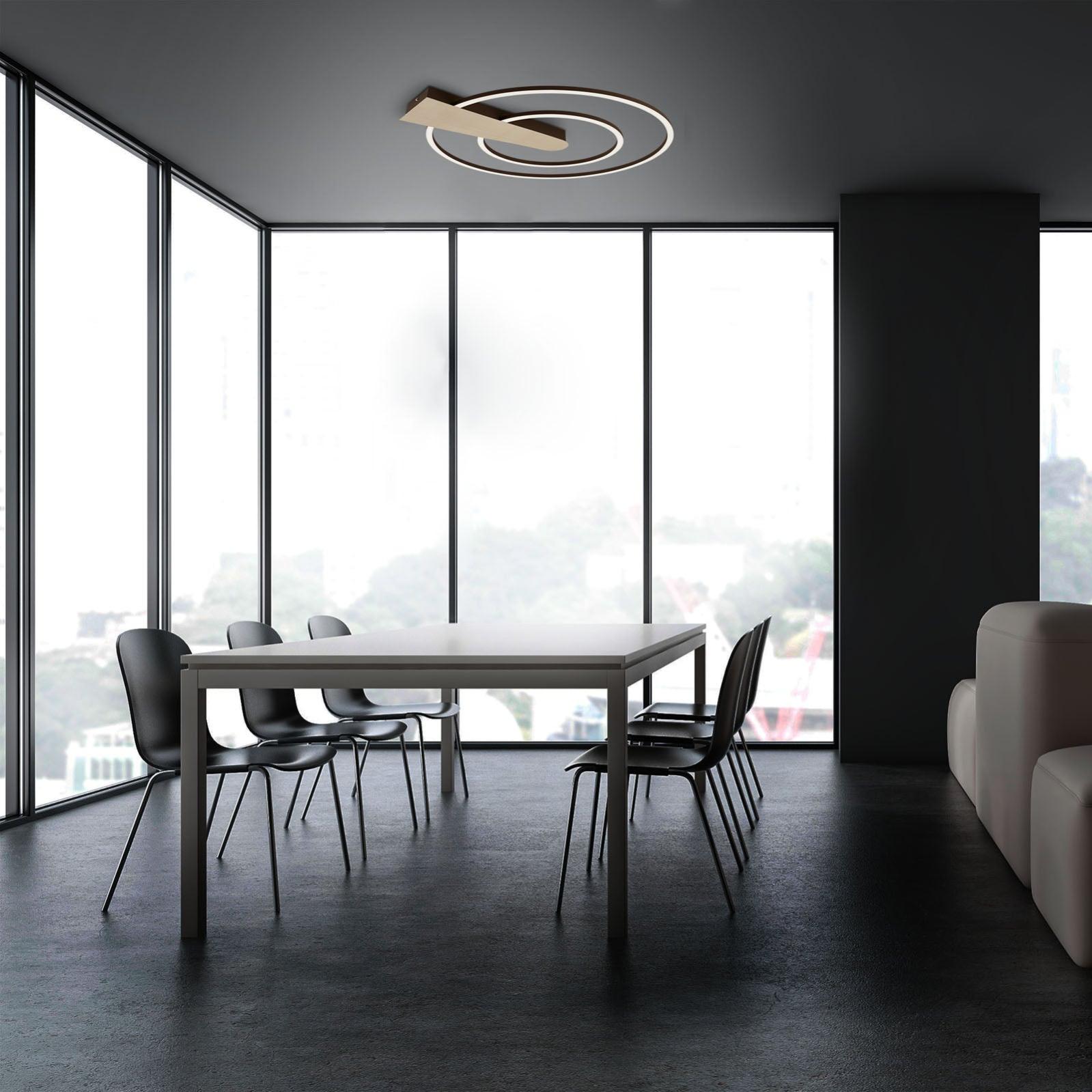 Plafoniera moderno Nico LED , in metallo, oro e marrone D. 49.5 cm 55 ...