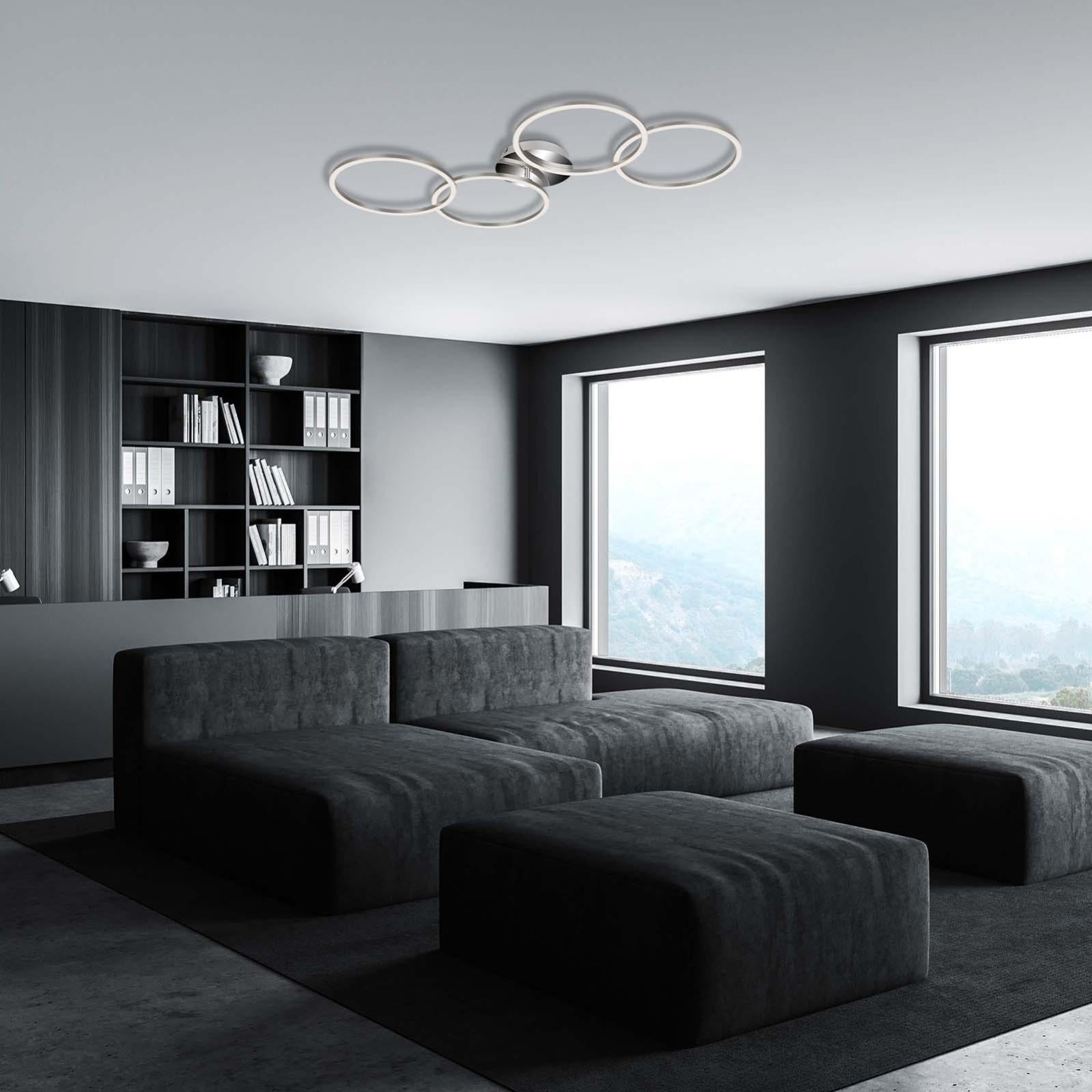 Plafoniera moderno Frame LED CCT , in metallo, argento95.8 cm, | Leroy ...