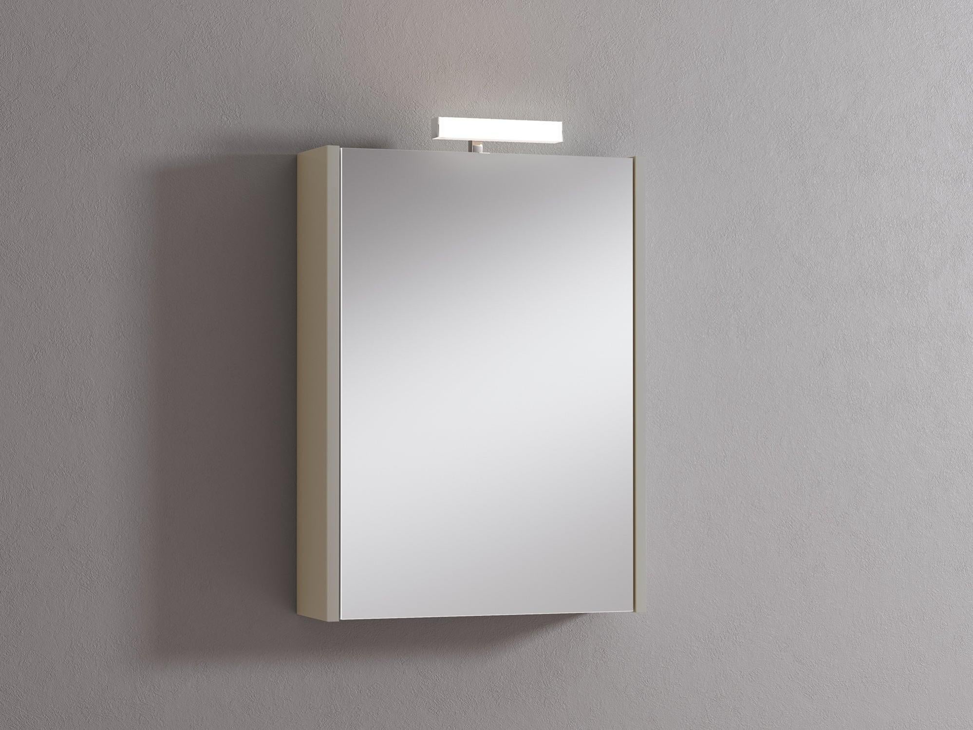 Specchio contenitore con luce Akira L 51.5 x P 15.5 x H 70 cm laccato ...