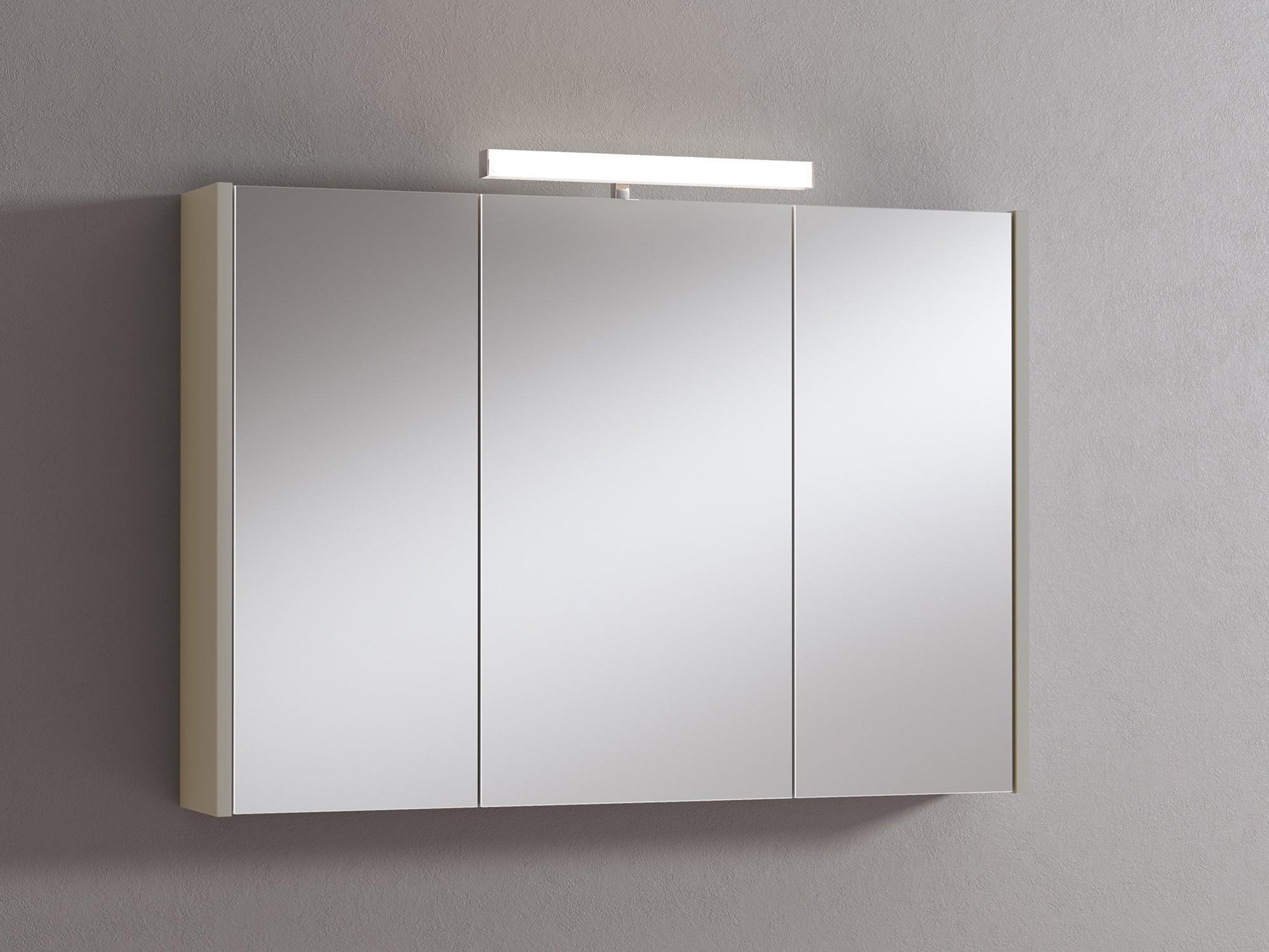 Specchio contenitore con luce Akira L 100 x P 15.5 x H 70 cm laccato ...