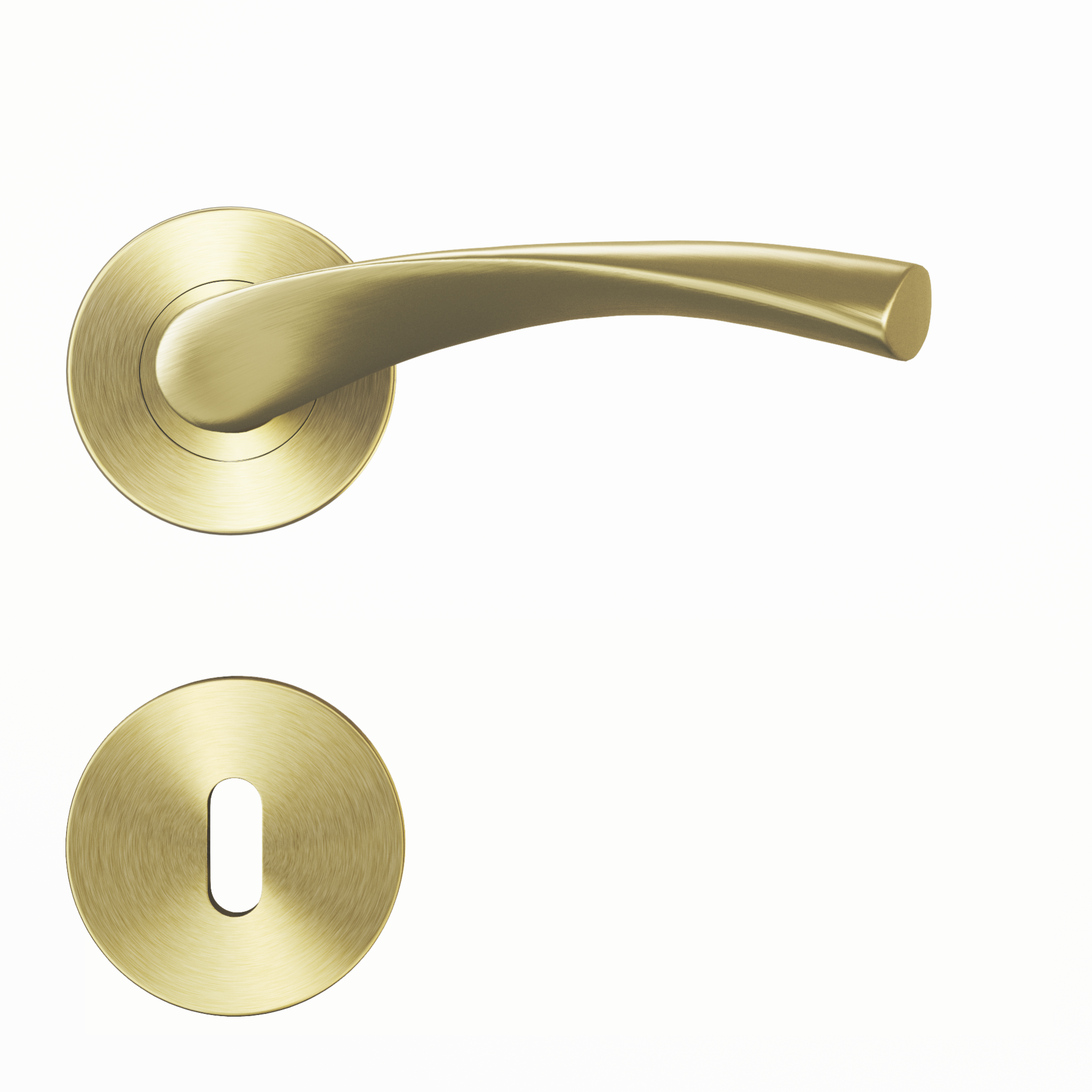 Maniglia su rosetta con bocchetta INSPIRE Arosa in alluminio ottone ...