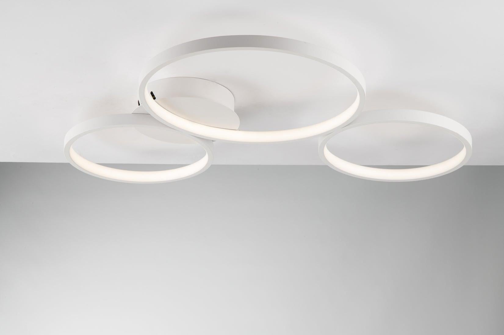 Plafoniera design LED Fredy, bianco Ø 60 cm, luce CCT LUCE AMBIENTE ...