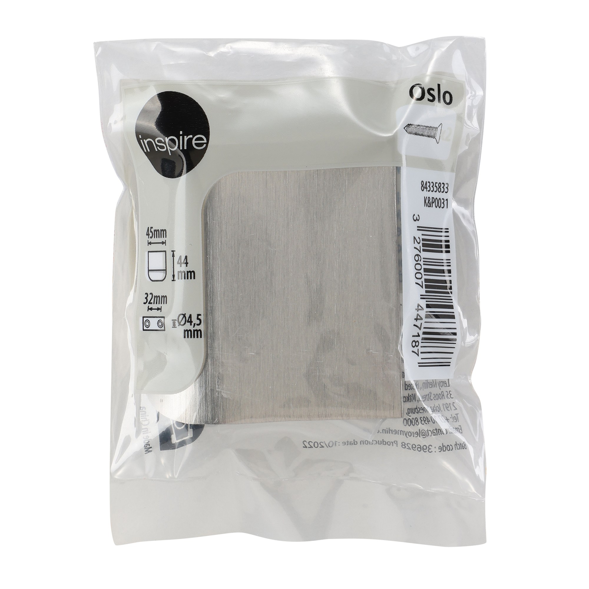 Maniglia per mobili in alluminio nichel spazzolato SARA INSPIRE ...