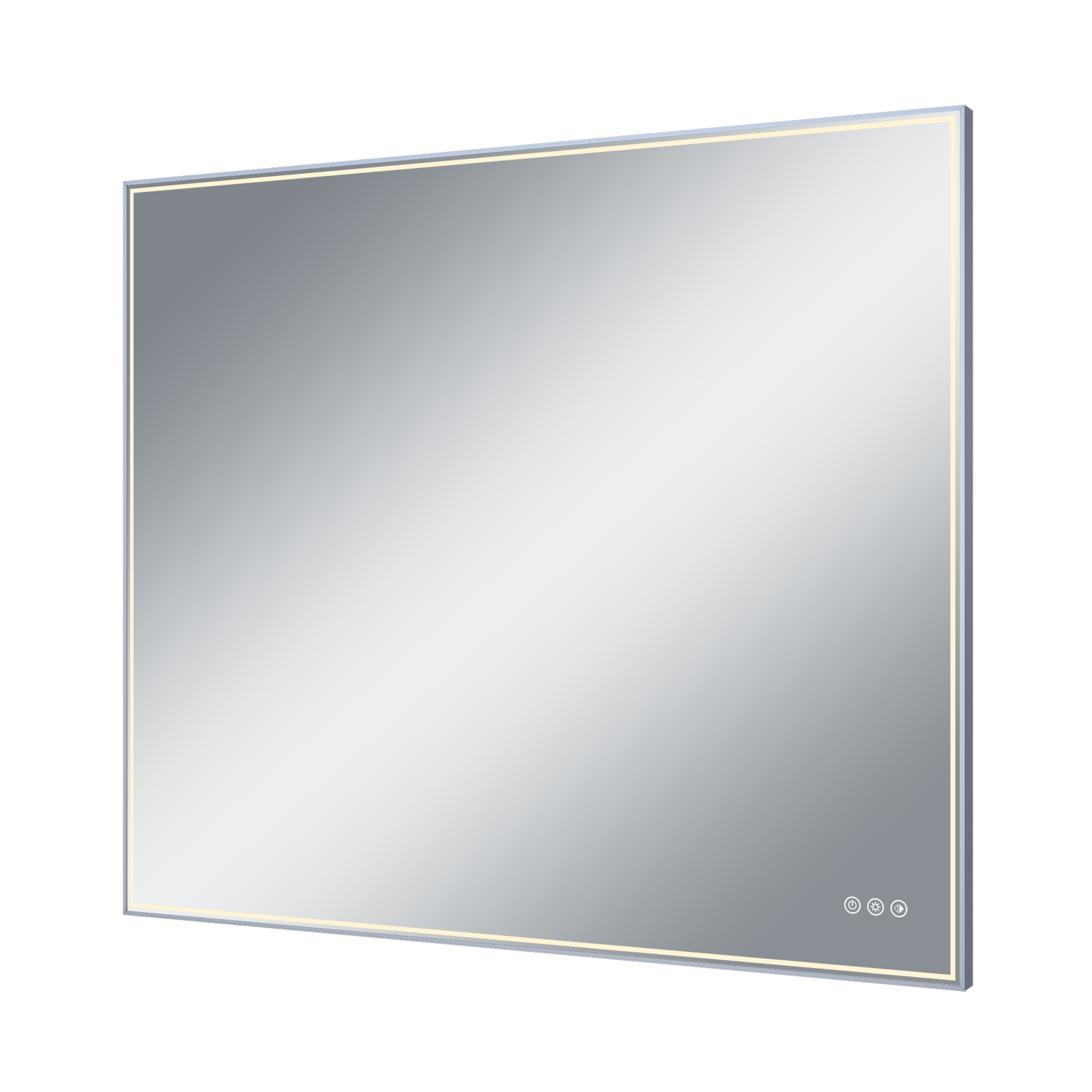 Specchio con illuminazione integrata bagno rettangolare L 105 x H 90 cm ...
