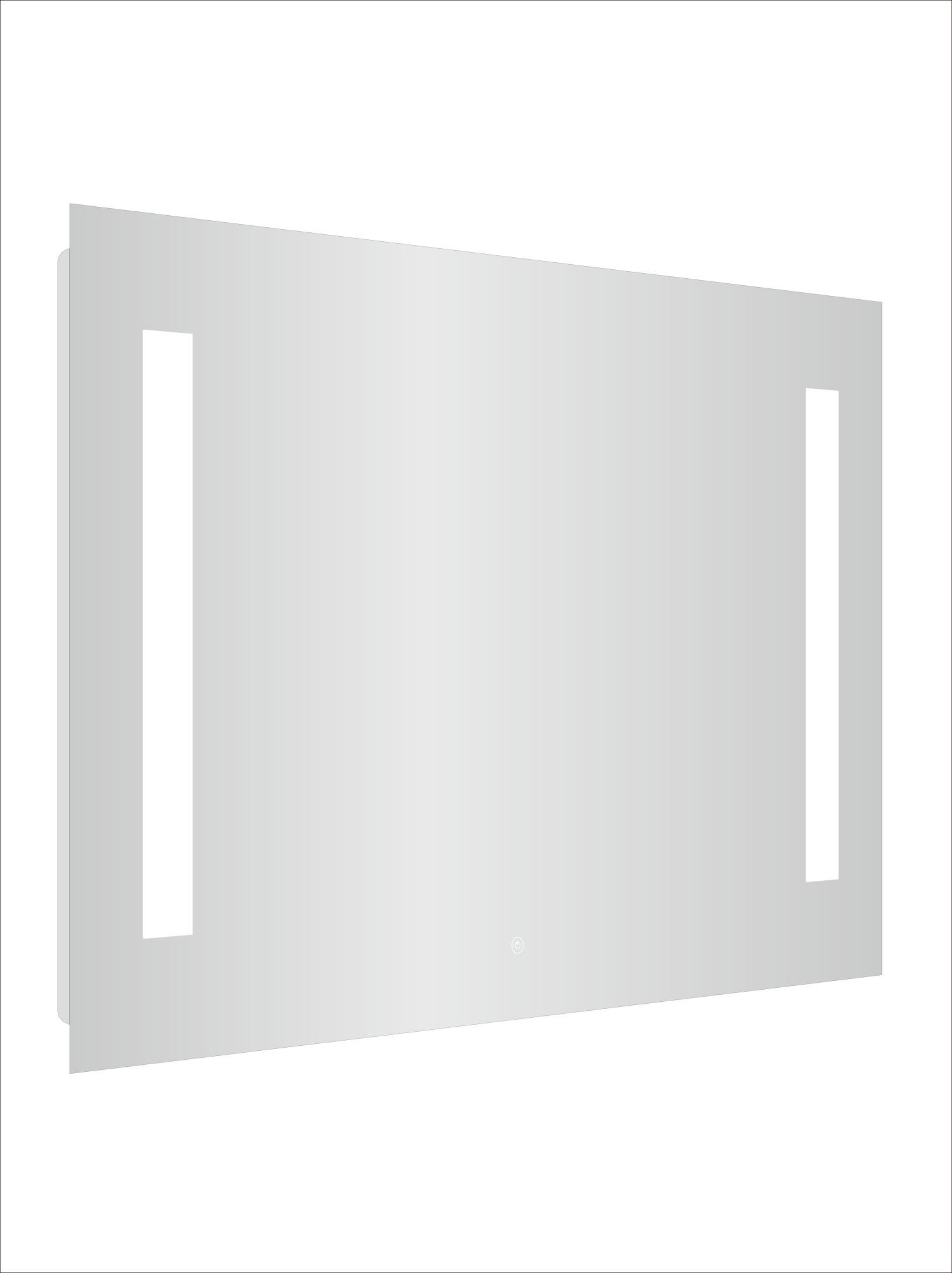 Specchio con illuminazione integrata bagno rettangolare L 90 x H 70 cm ...