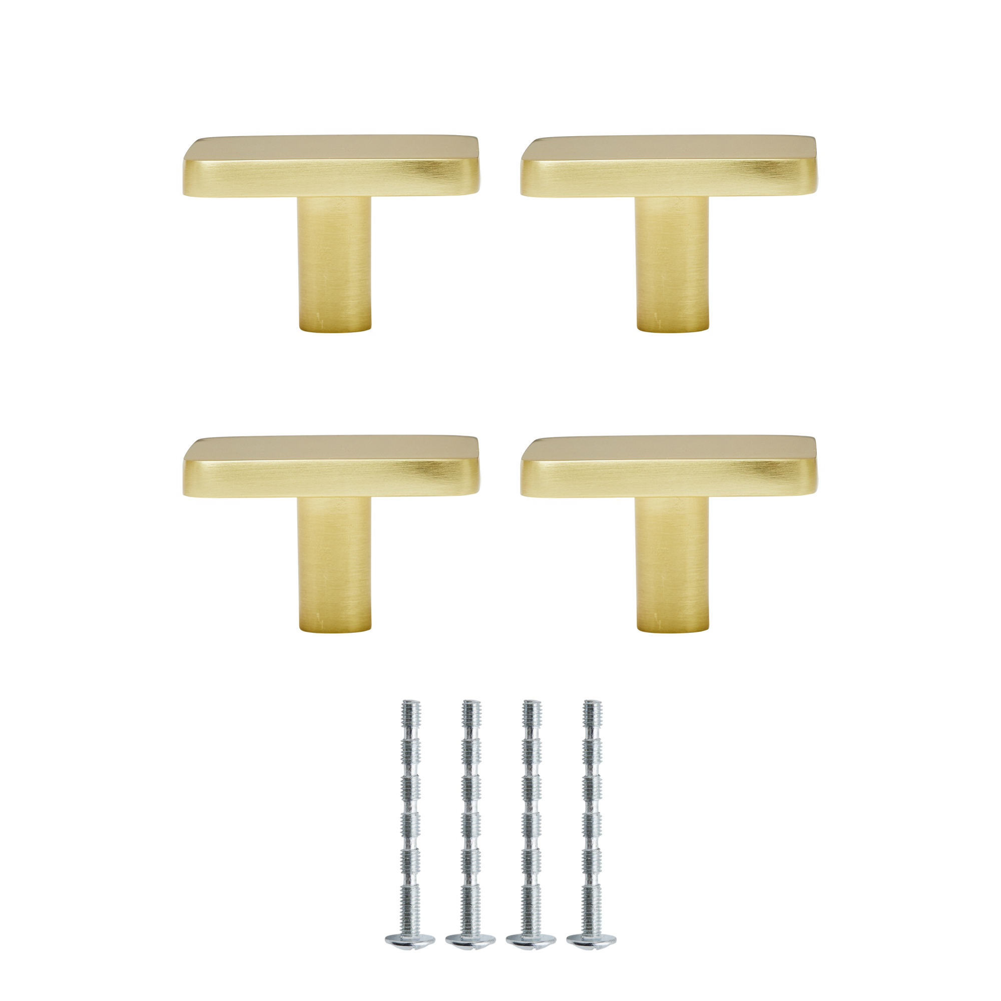 Pomolo per mobili keo in alluminio ottone spazzolato 40 x 40 mm, 4 ...