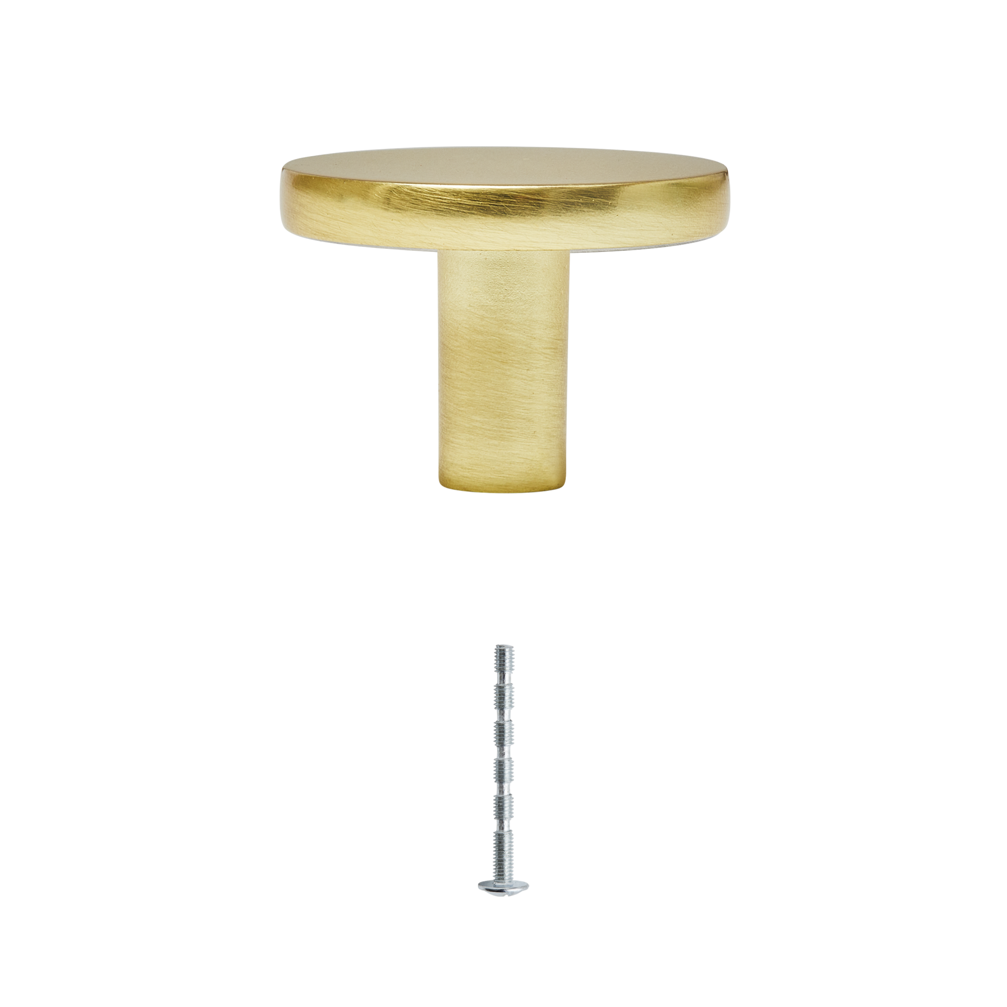 Pomolo per mobili jamy in alluminio ottone spazzolato Ø 35 mm | Leroy ...