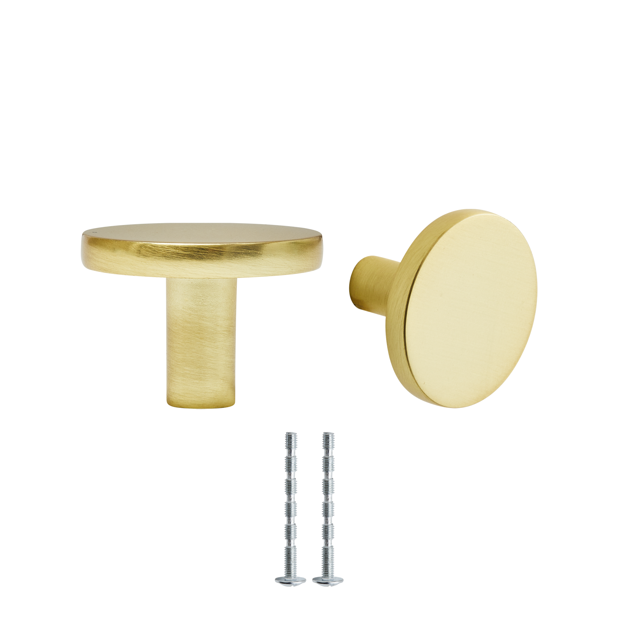Pomolo per mobili jamy in alluminio ottone spazzolato Ø 35 mm, 2 pezzi ...
