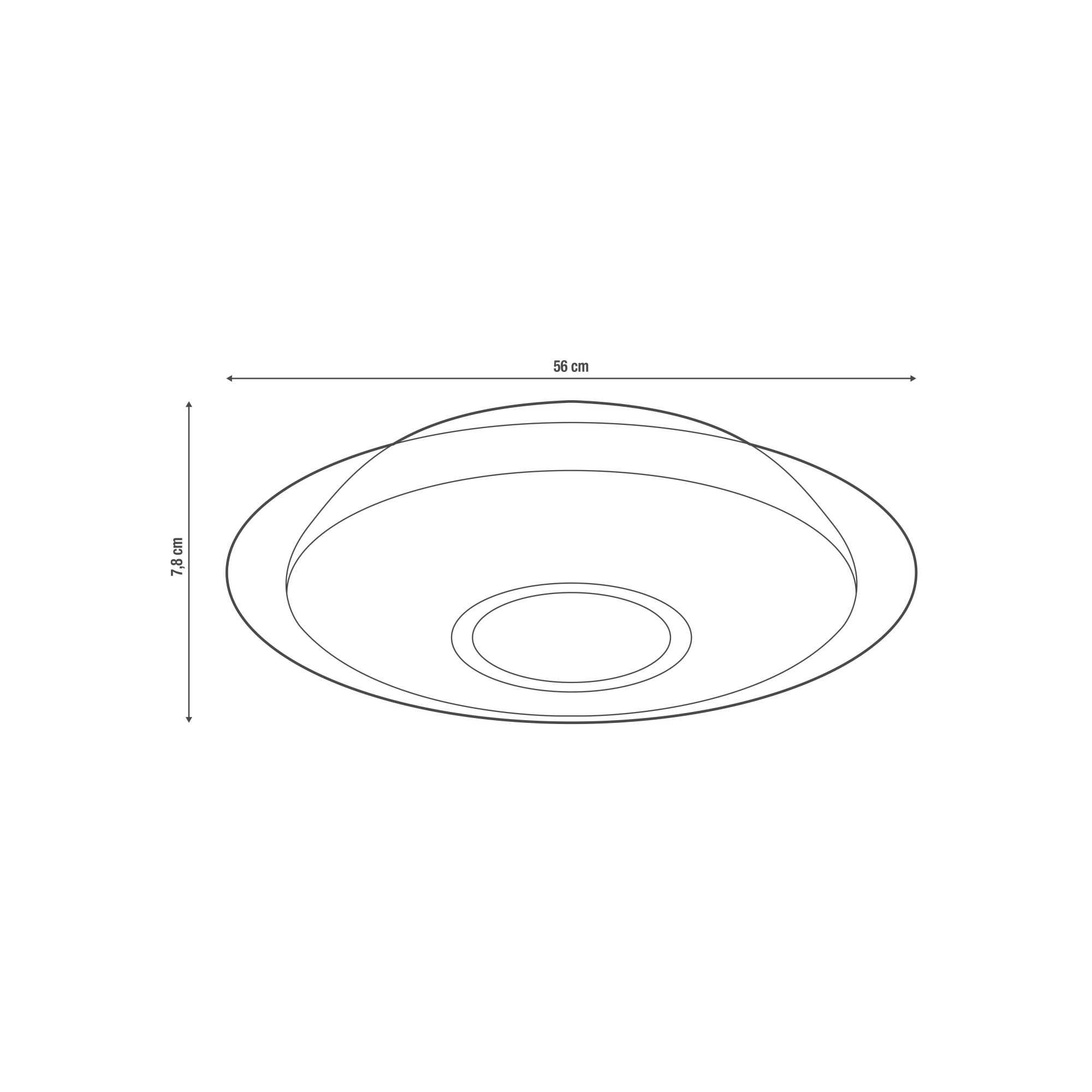 Plafoniera moderno Vizzini Star LED CCT dimmerabile bianco D. 56 cm ...