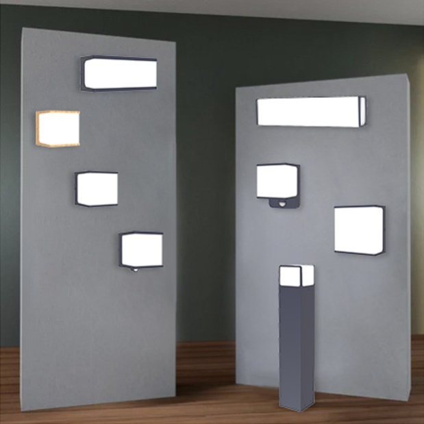 Applique LED moderno da esterno Telin grigio INSPIRE IP54 | Leroy Merlin