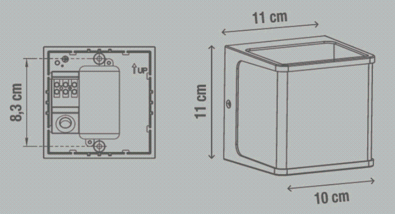 Applique LED moderno da esterno Telin grigio INSPIRE IP54 | Leroy Merlin