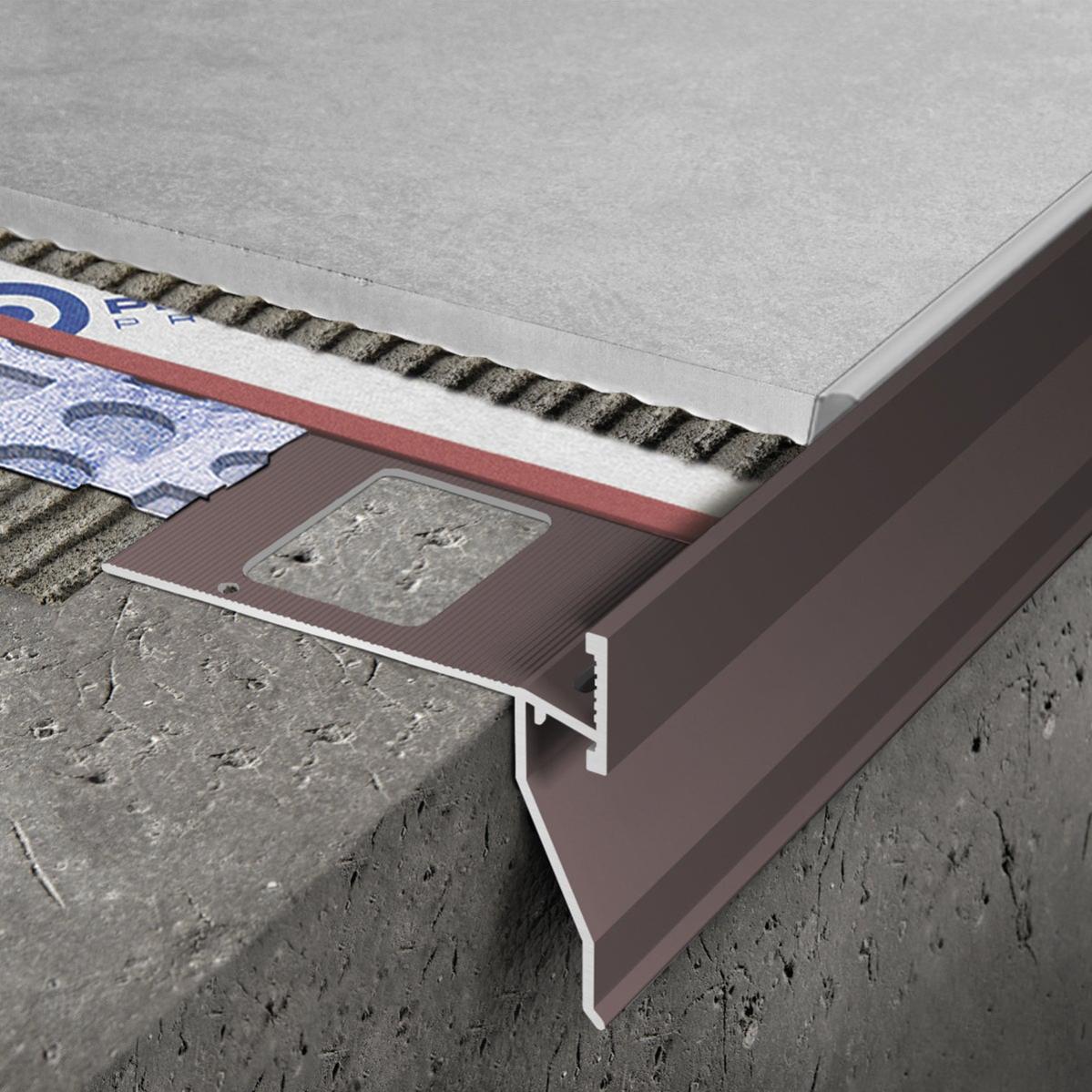 Profilo di finitura in alluminio Proterrace Fdp Sp 63 mm L 270 cm testa ...