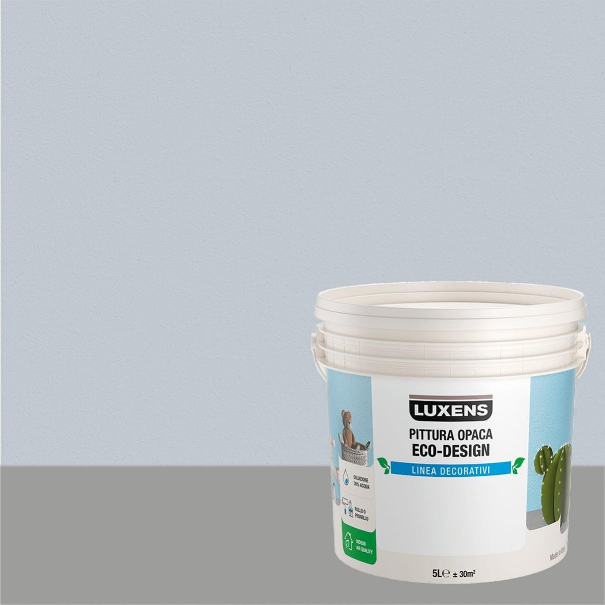 Pittura decorativa LUXENS tinta unita azzurro cielo 5 l | Leroy Merlin