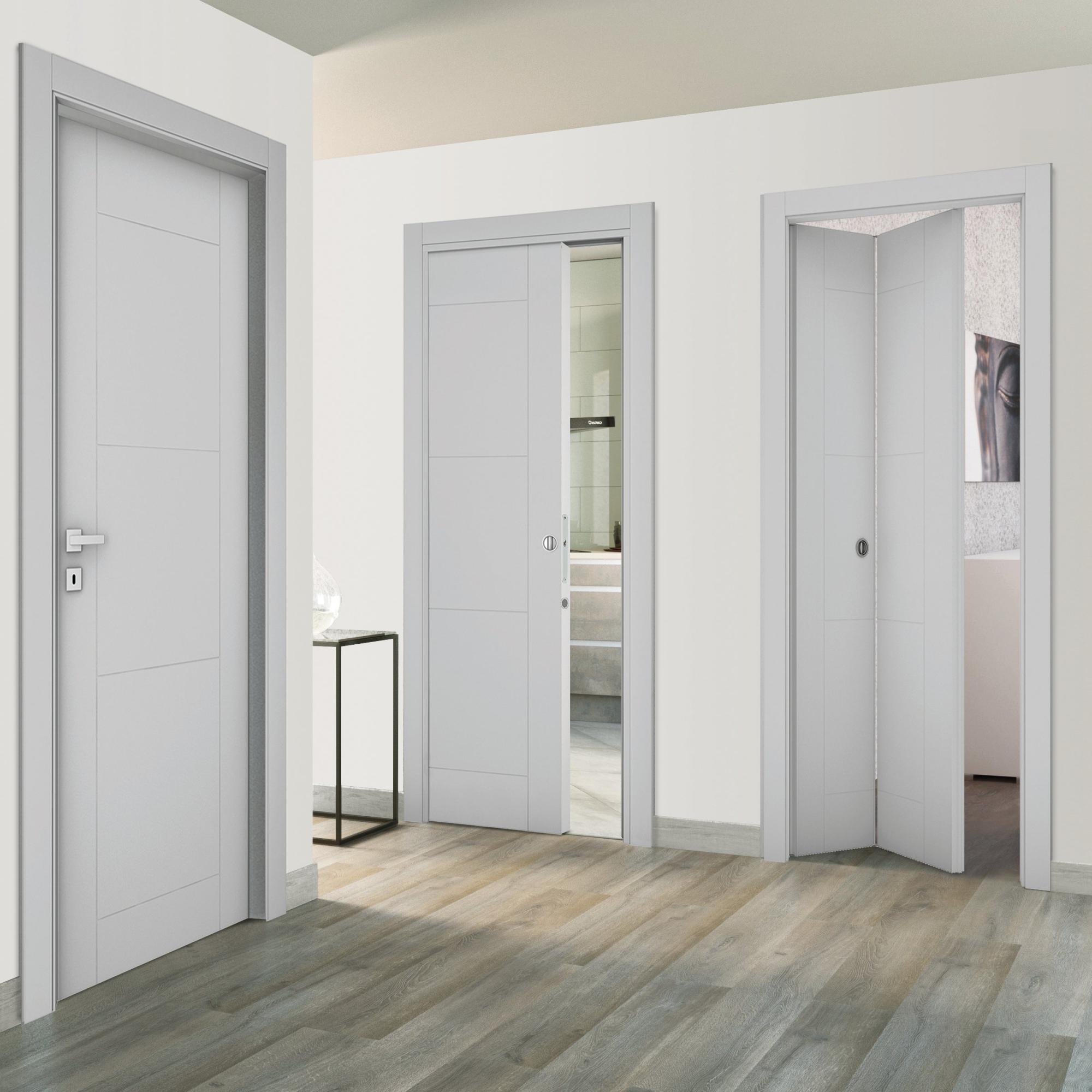 Porta a battente Mood grigio laccato L 70 x H 210 cm sinistra | Leroy ...