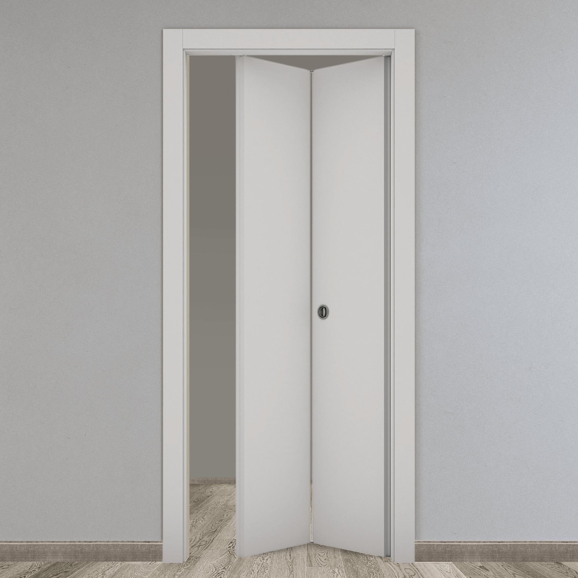 Porta pieghevole a libro simmetrica Word grigio laccato L 70 x H 210 cm ...