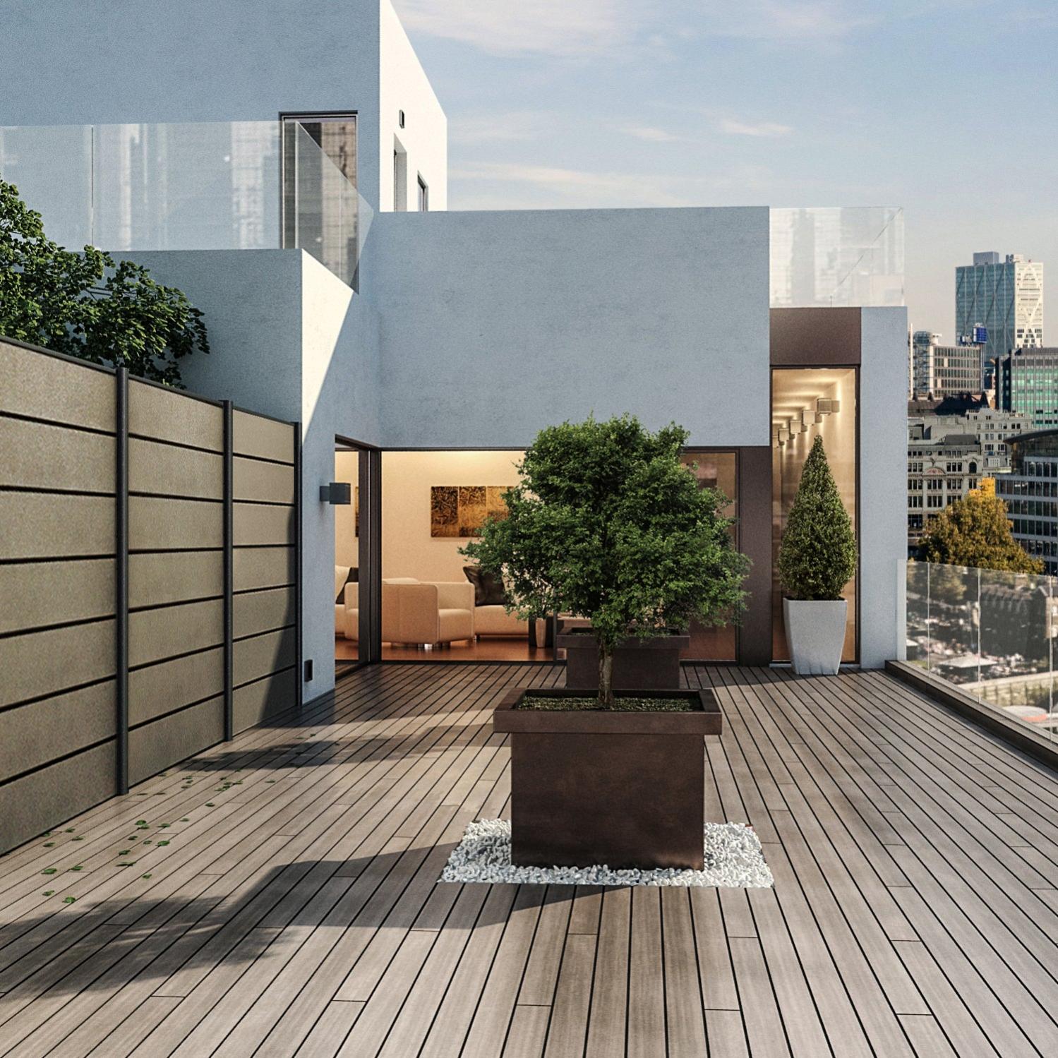 Pannello componibile Iron , 3 pezzi, in alluminio H 176 x L 557 cm ...