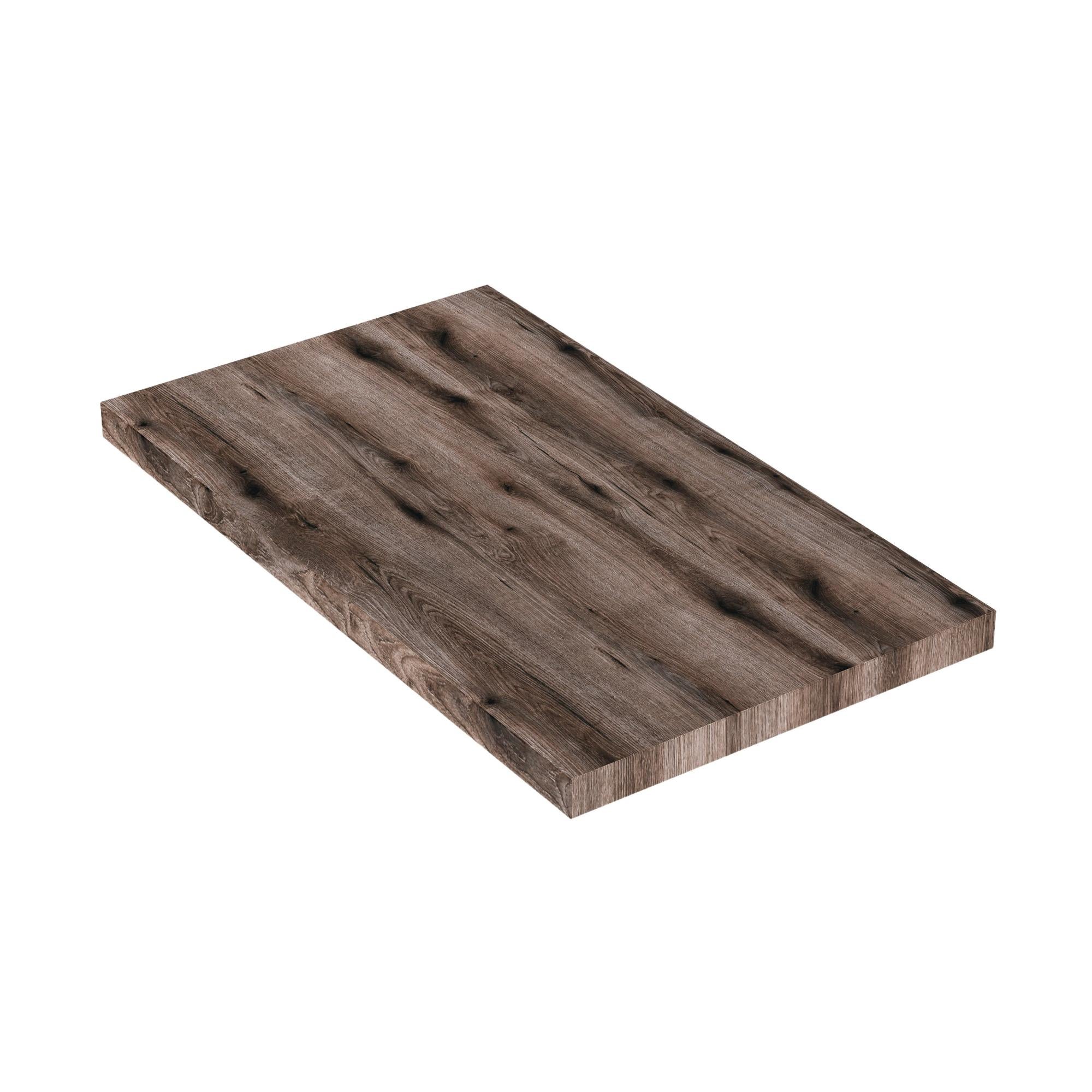 Top per lavabo Kros L 80 x P 46 x H 4 cm rovere fossile laminato ...