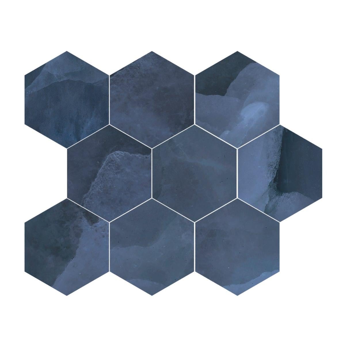 Mosaico ceramica smaltata Venus Blue Esagoni blu sp. 9 mm. | Leroy Merlin