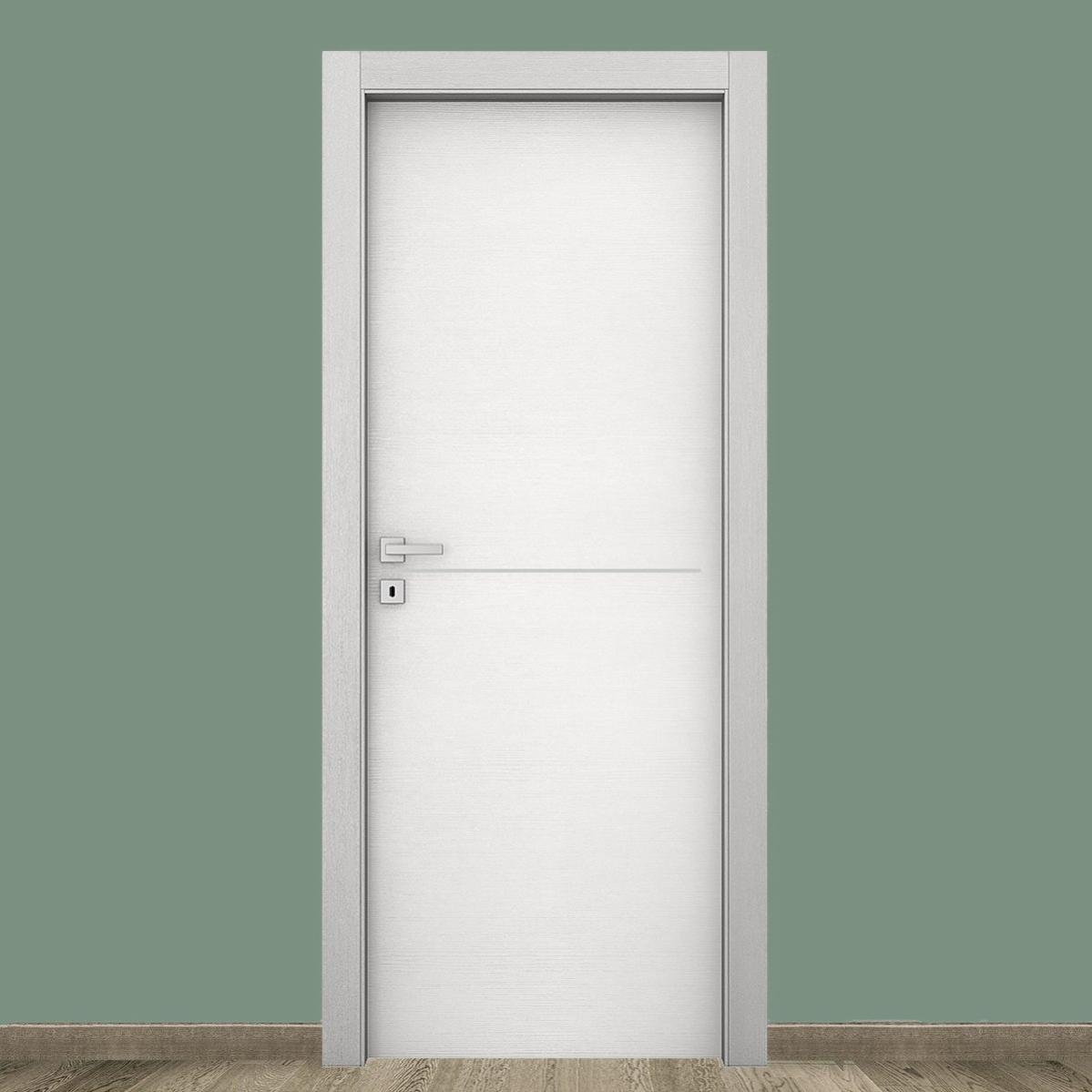 Porta a battente Mondrian bianco matrix L 80 x H 210 cm reversibile ...