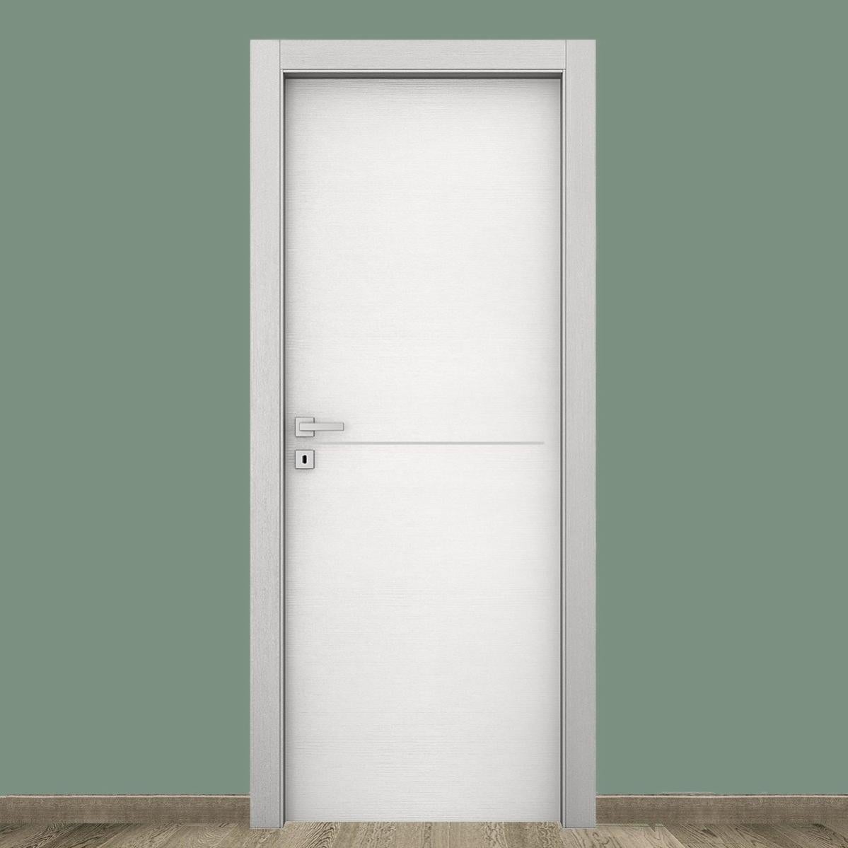Porta a battente Mondrian bianco matrix L 70 x H 200 cm reversibile ...