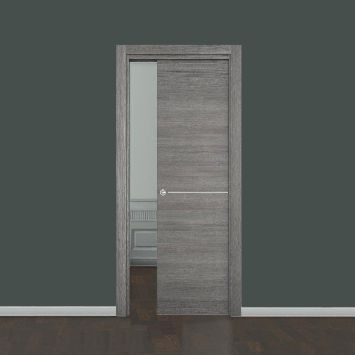 Porta scorrevole Klee pietra matrix L 80 x H 210 cm reversibile | Leroy ...