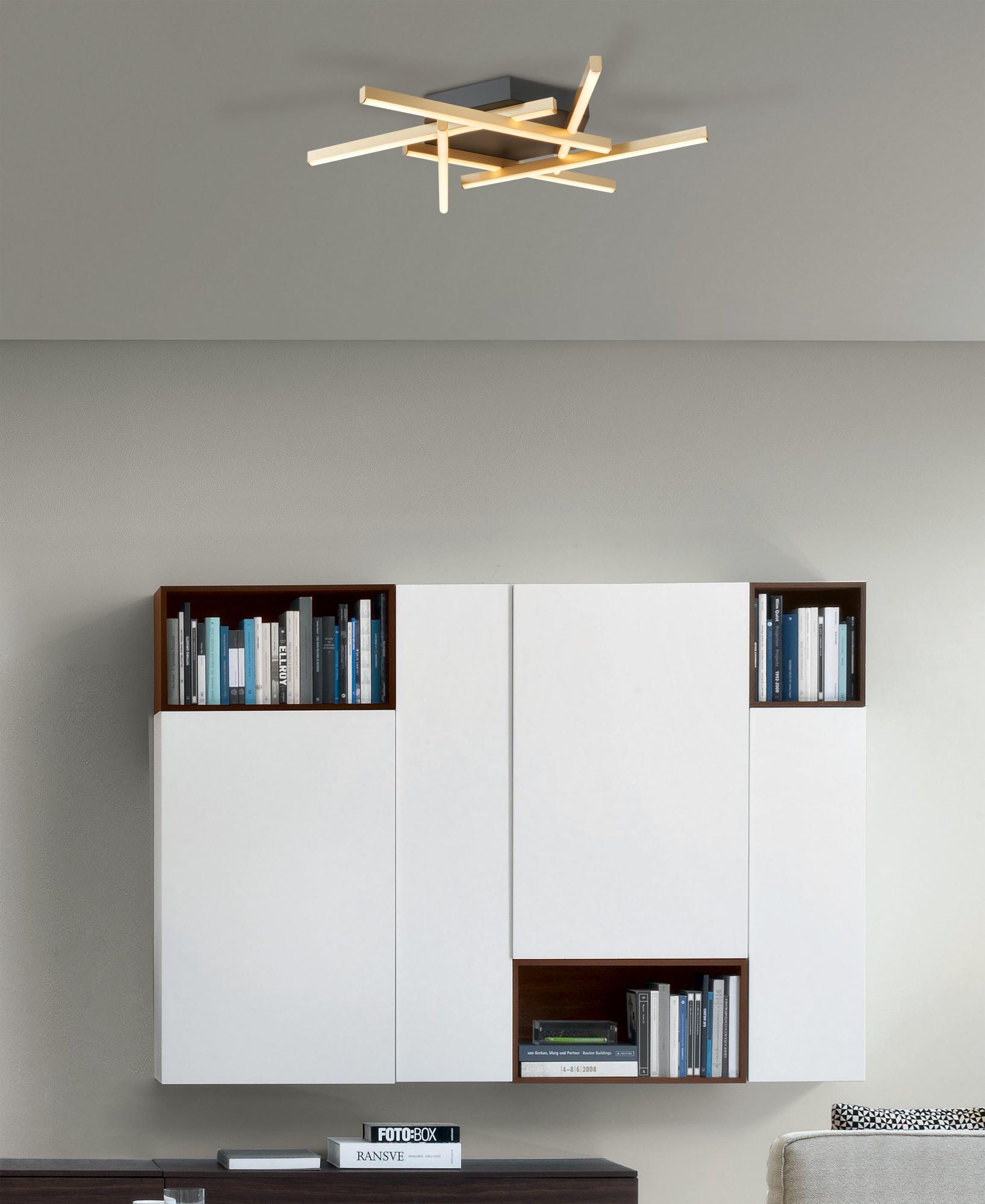 Plafoniera glamour Trinidad LED dimmerabile , in metallo, D. 60.5 cm 6 ...