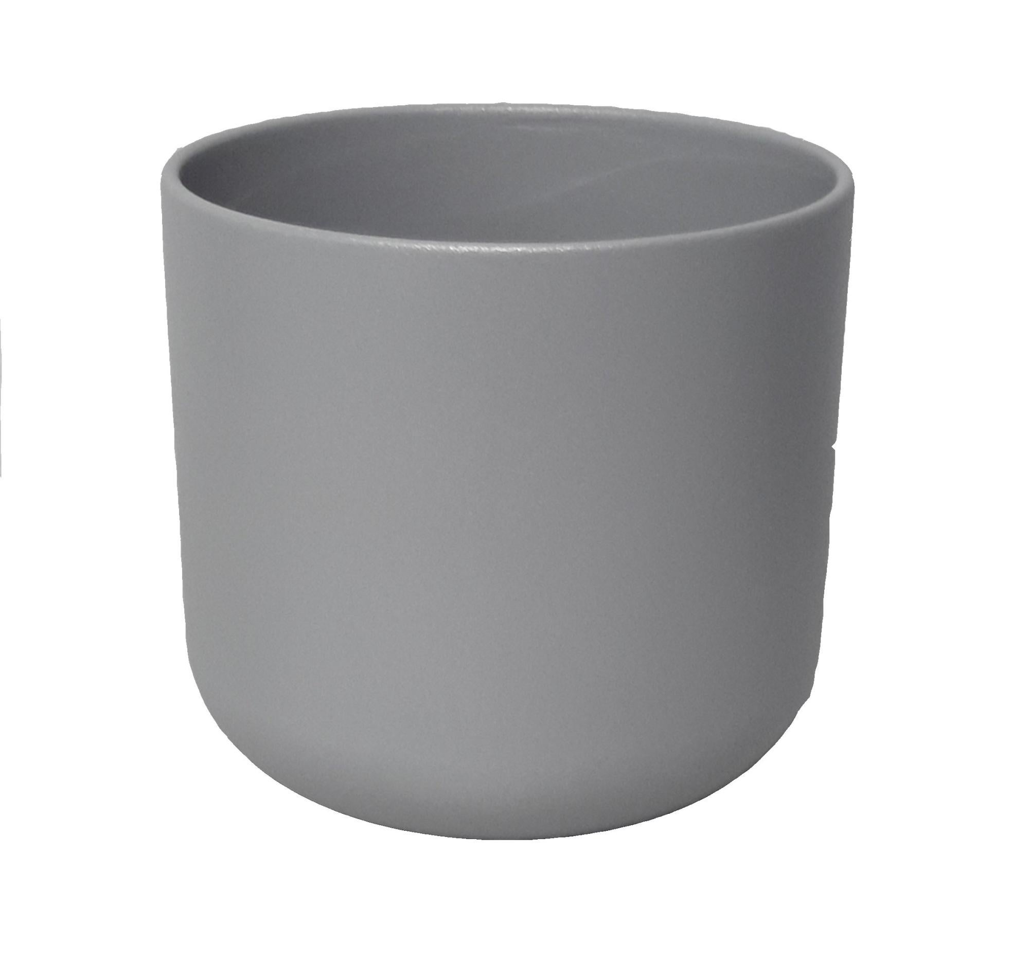 Portavaso Caspo' ALMAS S.A. in ceramica colore GRIGIO H 9.5 cm, Ø 10 cm ...